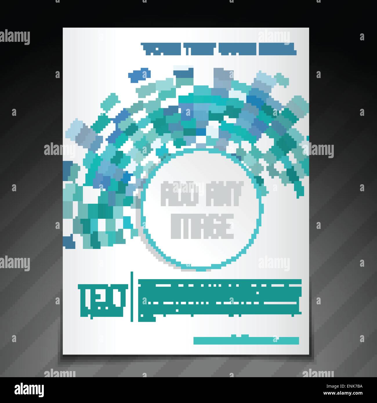 vector artistic mosaic brochure flyer template Stock Vector Image & Art ...