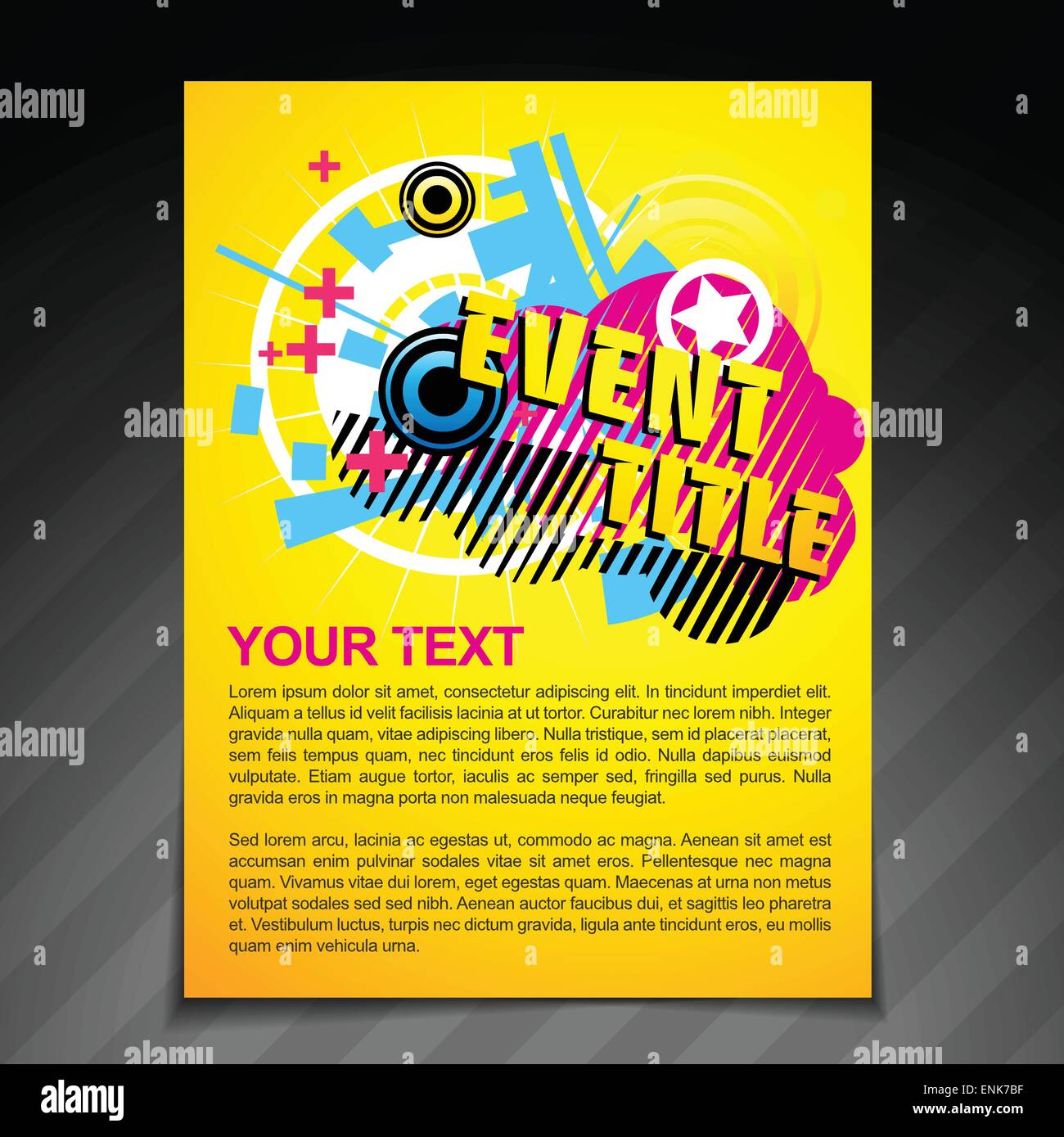 vector event brochure flyer template poster design Stock Vector Image ...