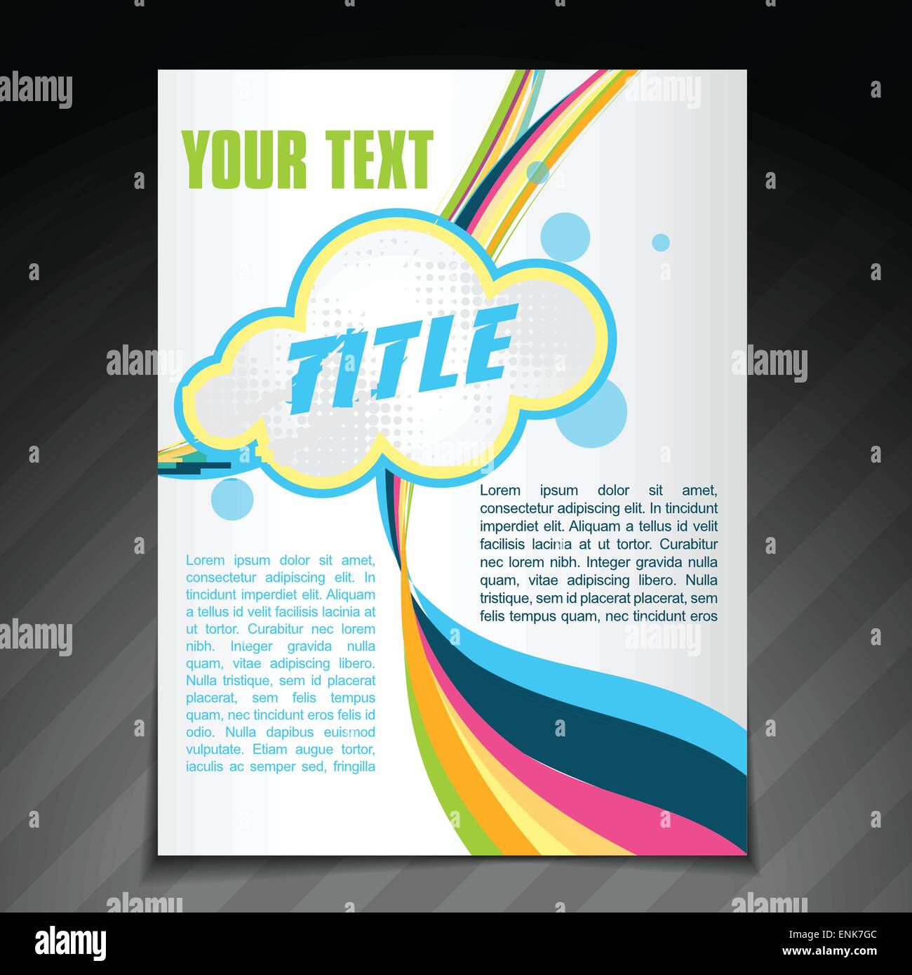 vector abstract wave brochure flyer template design Stock Vector Image ...