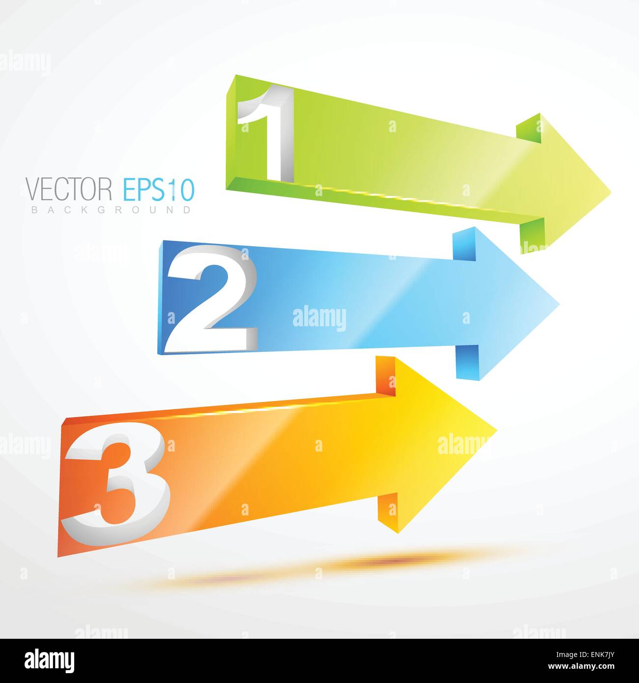 vector numbered arrows illustration Stock Vector Image & Art - Alamy