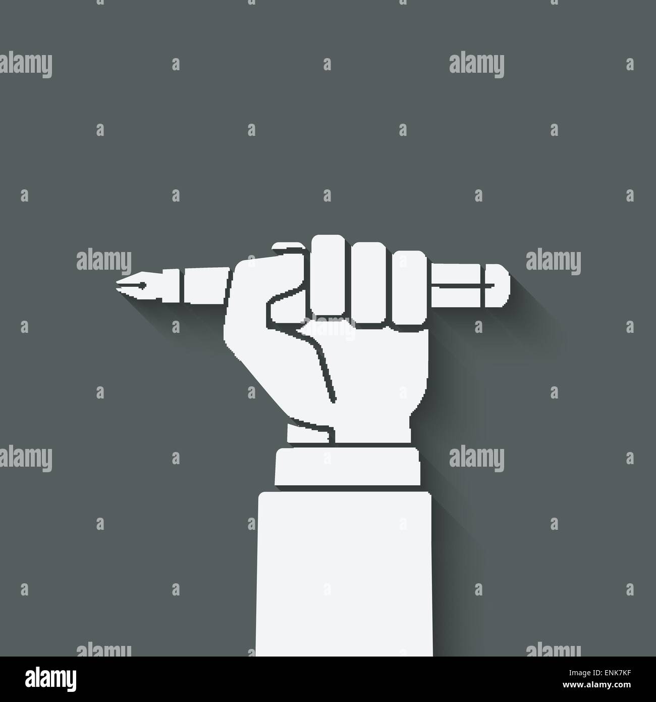 Hand fountain pen Stock Vector Images - Alamy