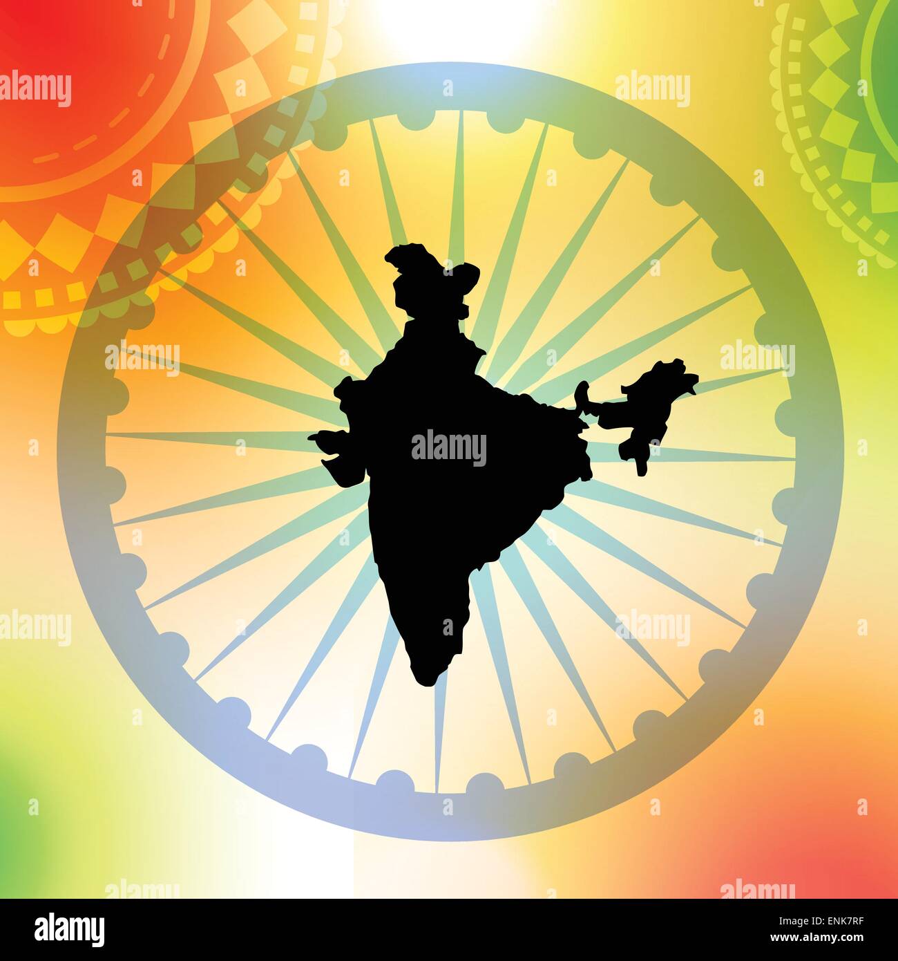 Map india tricolor vector design hi-res stock photography and images ...