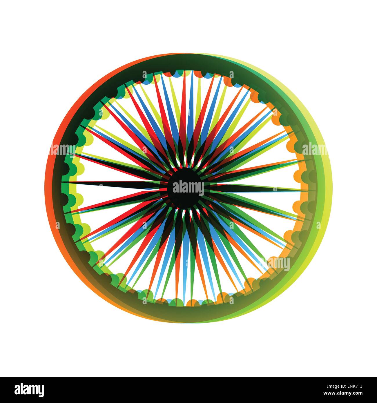 vector indian flag wheel design art Stock Vector Image & Art - Alamy