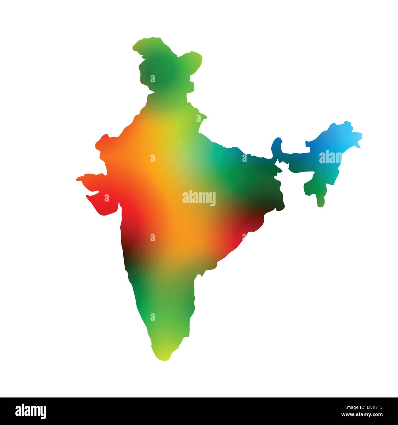 colorful vector map of india Stock Vector Image & Art - Alamy