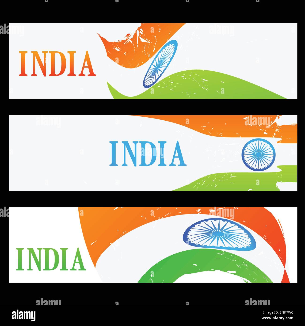 vector set of indian flag headers Stock Vector Image & Art - Alamy