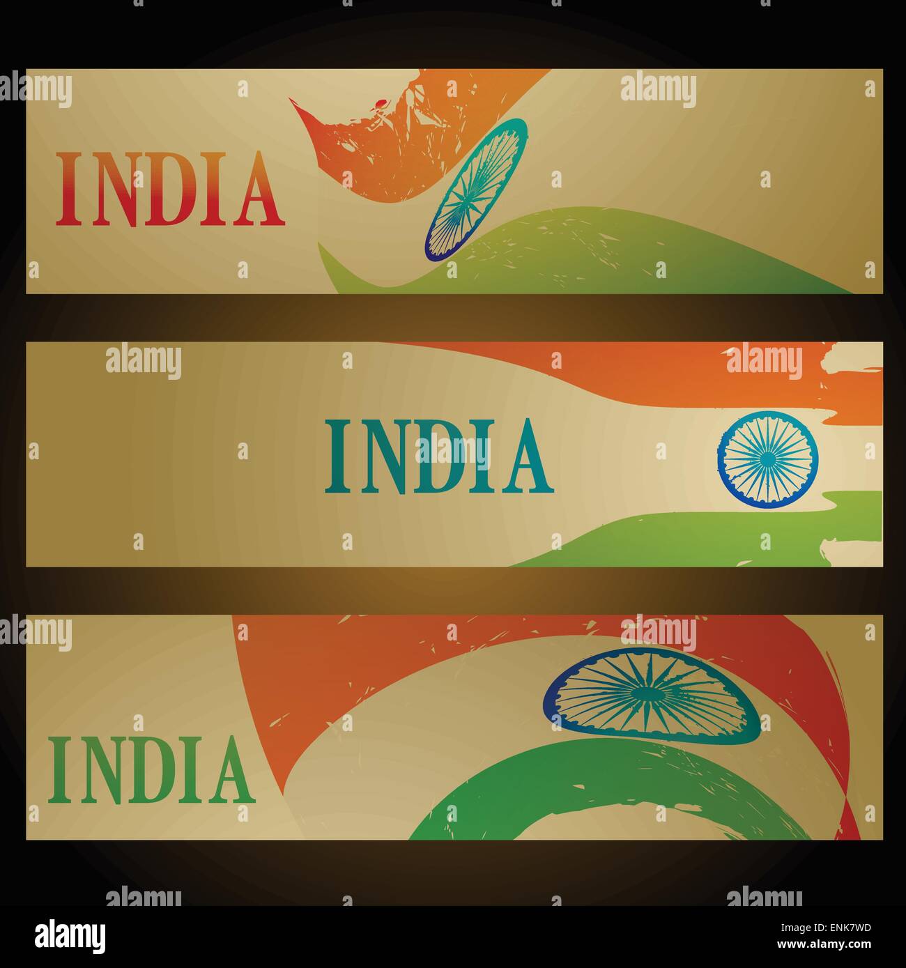 set of indian flag headers Stock Vector Image & Art - Alamy