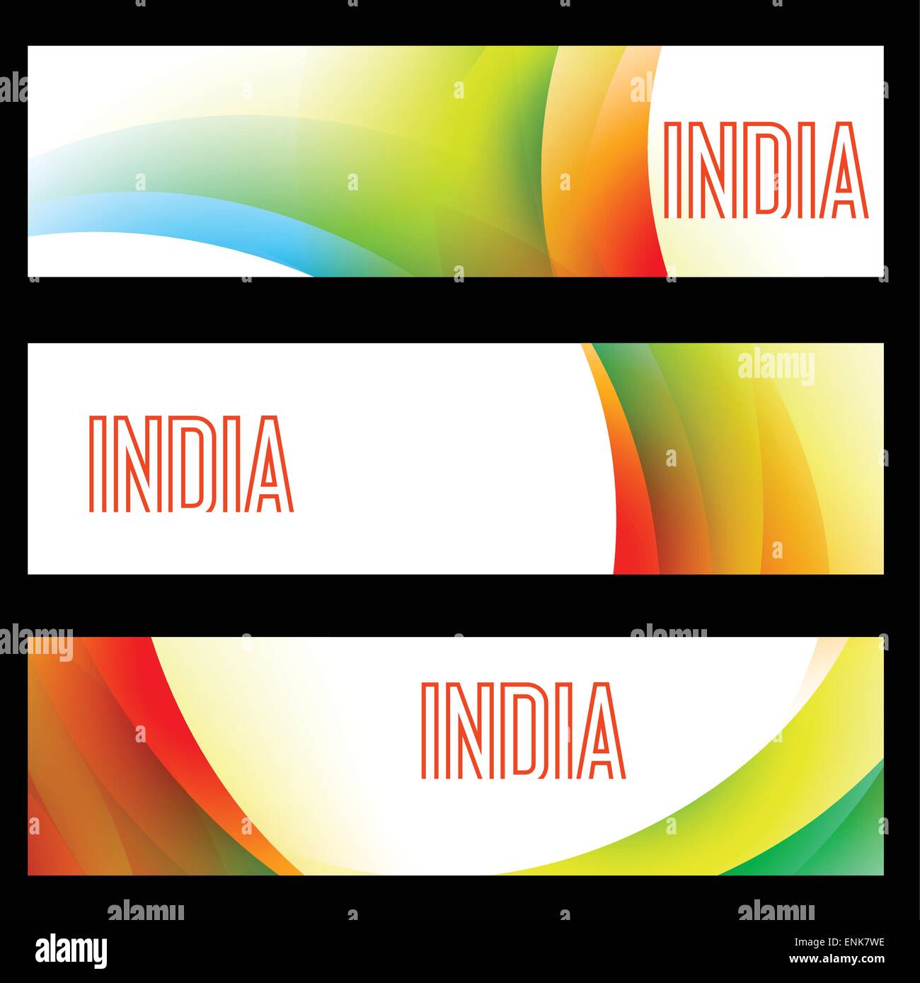 beautiful set of indian flag headers Stock Vector Image & Art - Alamy