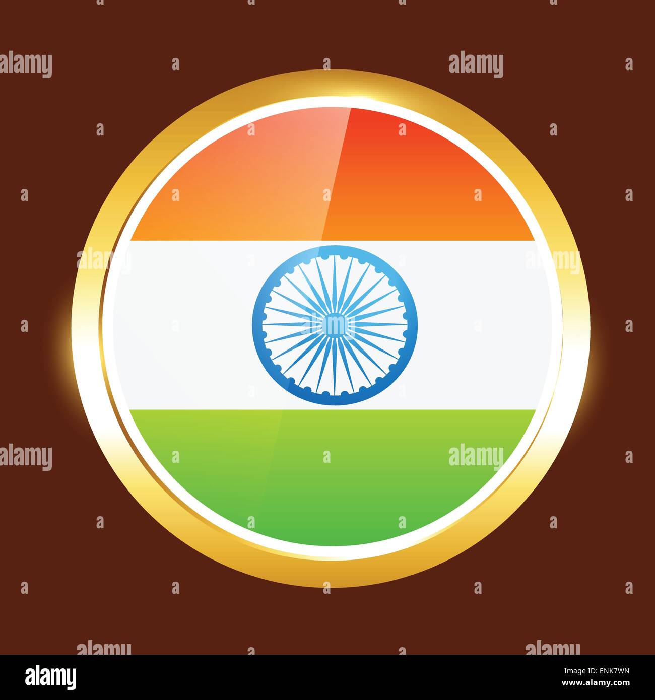 vector indian flag golden label design Stock Vector Image & Art - Alamy