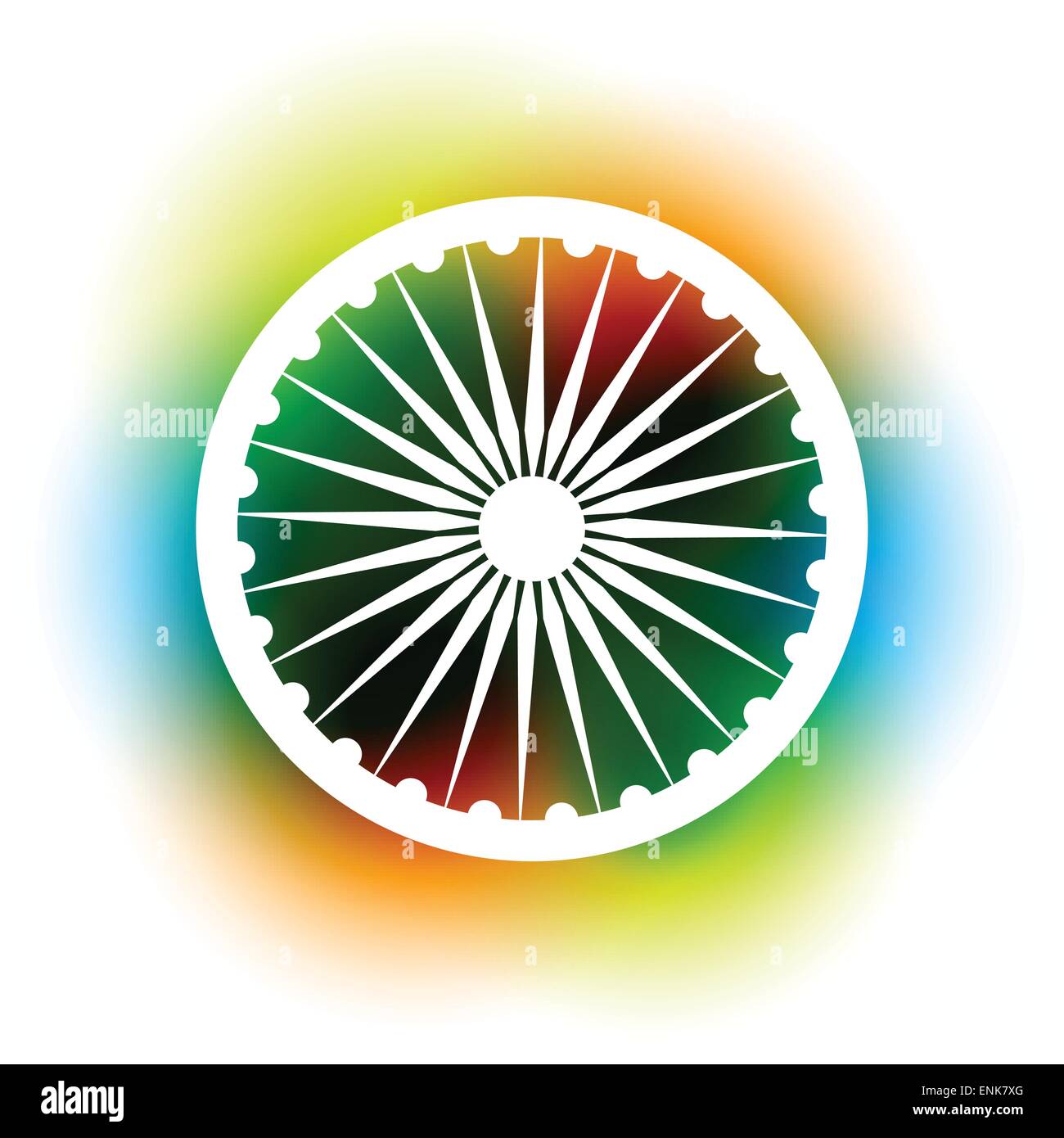 indian flag wheel on colorful background Stock Vector Image & Art - Alamy