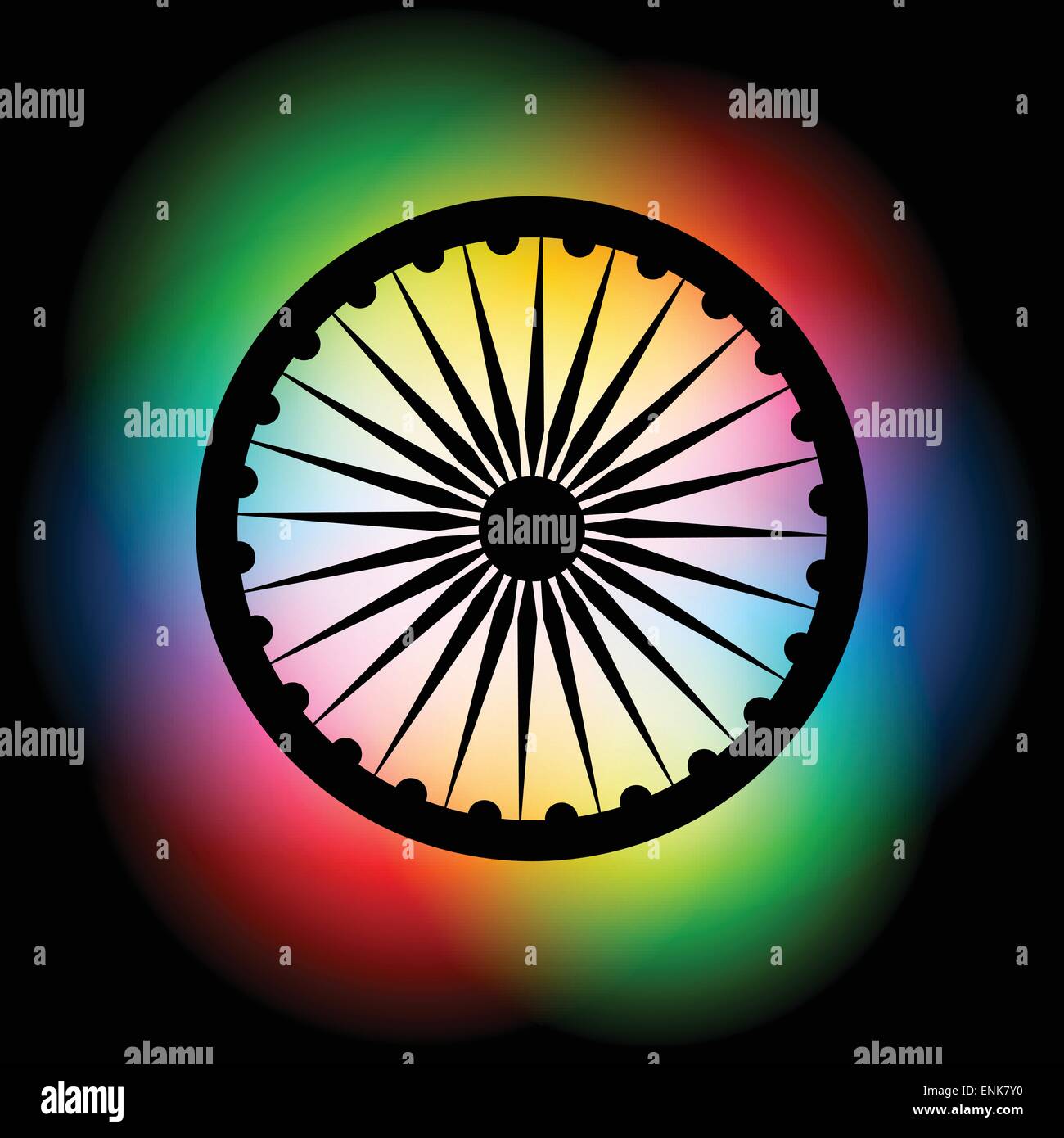vector indian flag wheel on colorful backgorund Stock Vector Image ...