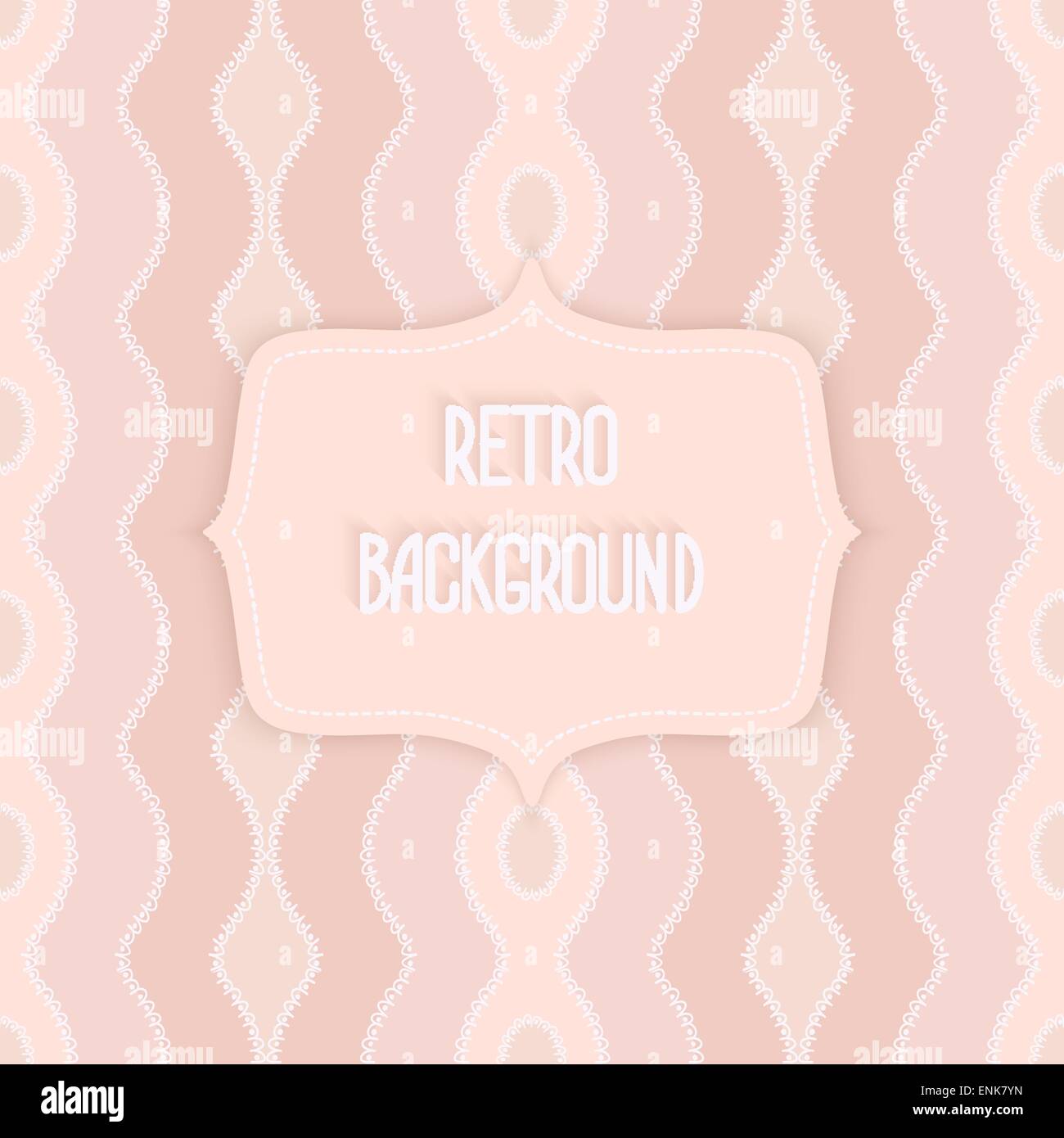 retro background with openwork cream seamless pattern - vector ...