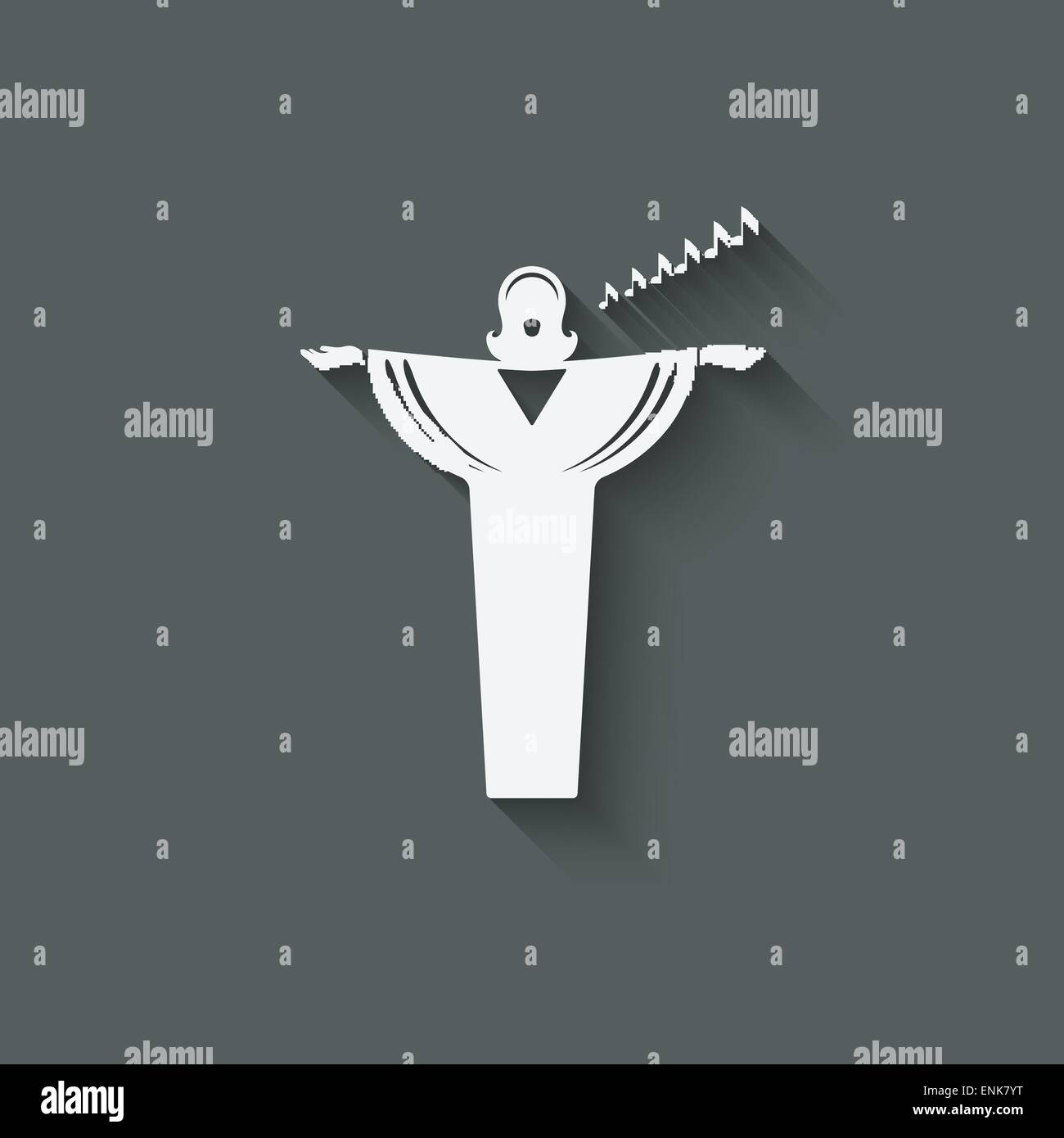 opera singer symbol - vector illustration. eps 10 Stock Vector Image ...