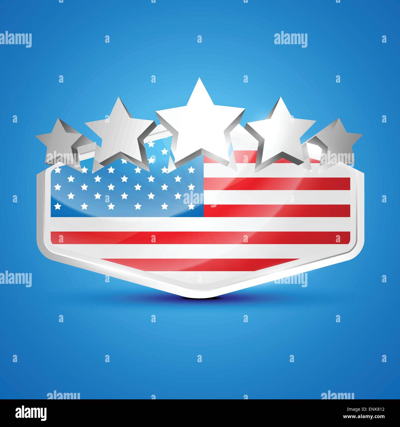 vector american flag label illustration Stock Vector Image & Art - Alamy