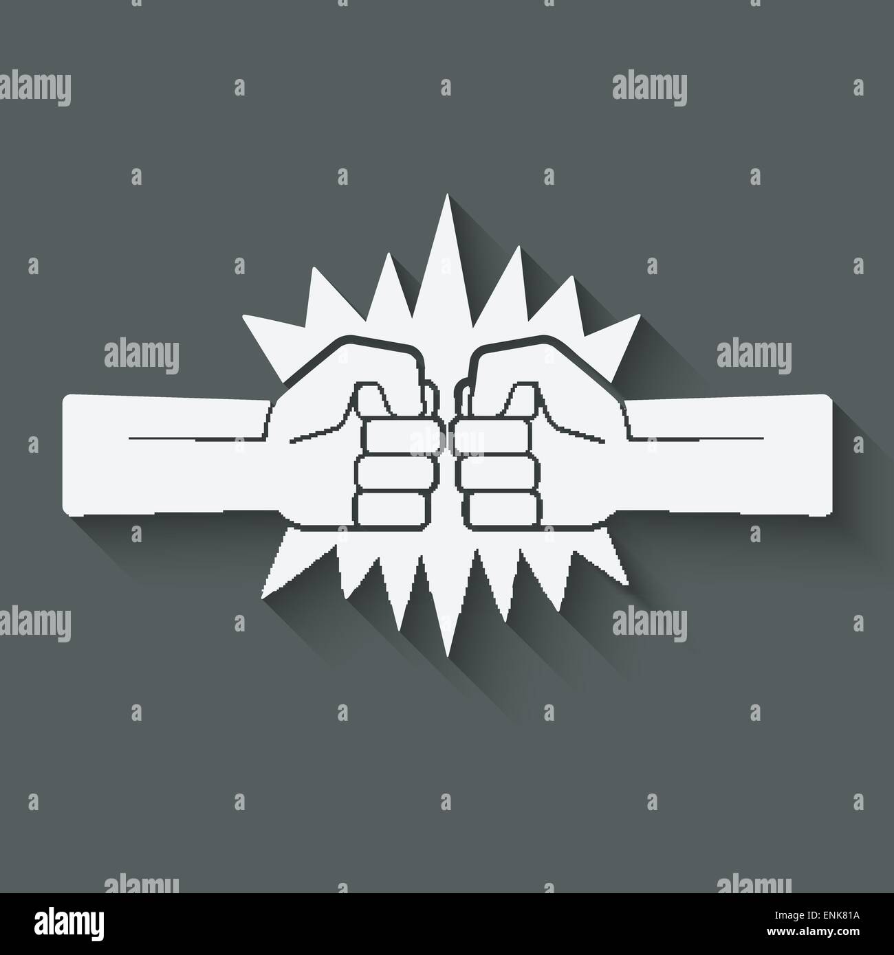 punch fists fight symbol - vector illustration. eps 10 Stock Vector ...