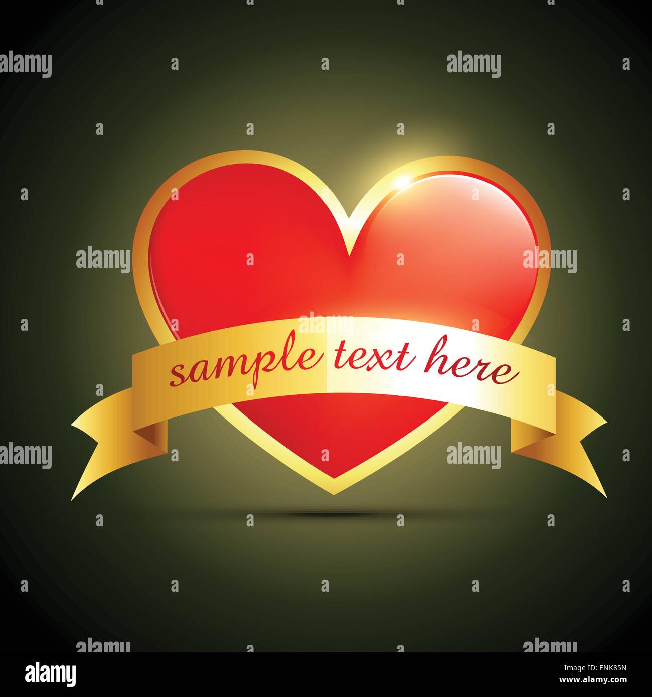 vector heart label design with space for your text Stock Vector Image ...