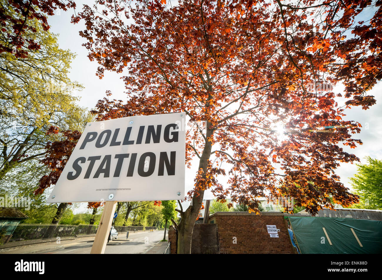 London, UK. 7th May, 2015. Polling Station at Crofton Park Baptist ...