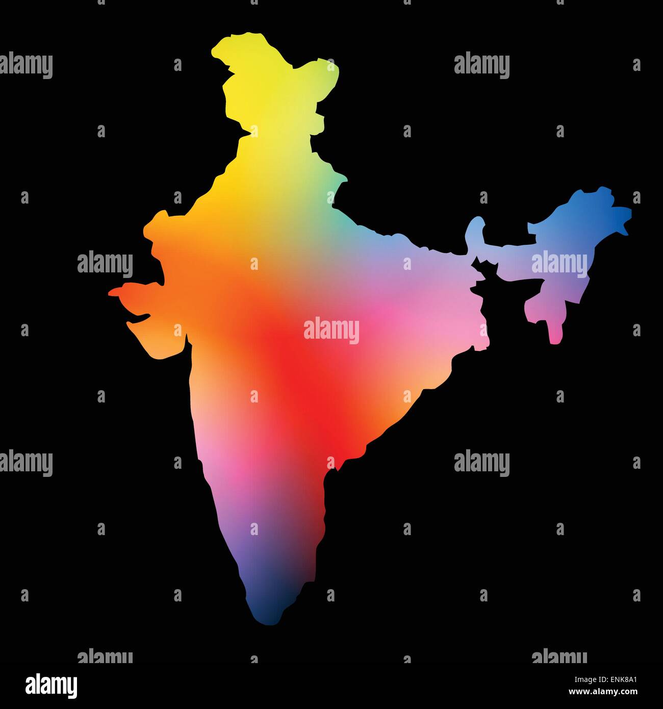Map india tricolor vector design hi-res stock photography and images ...