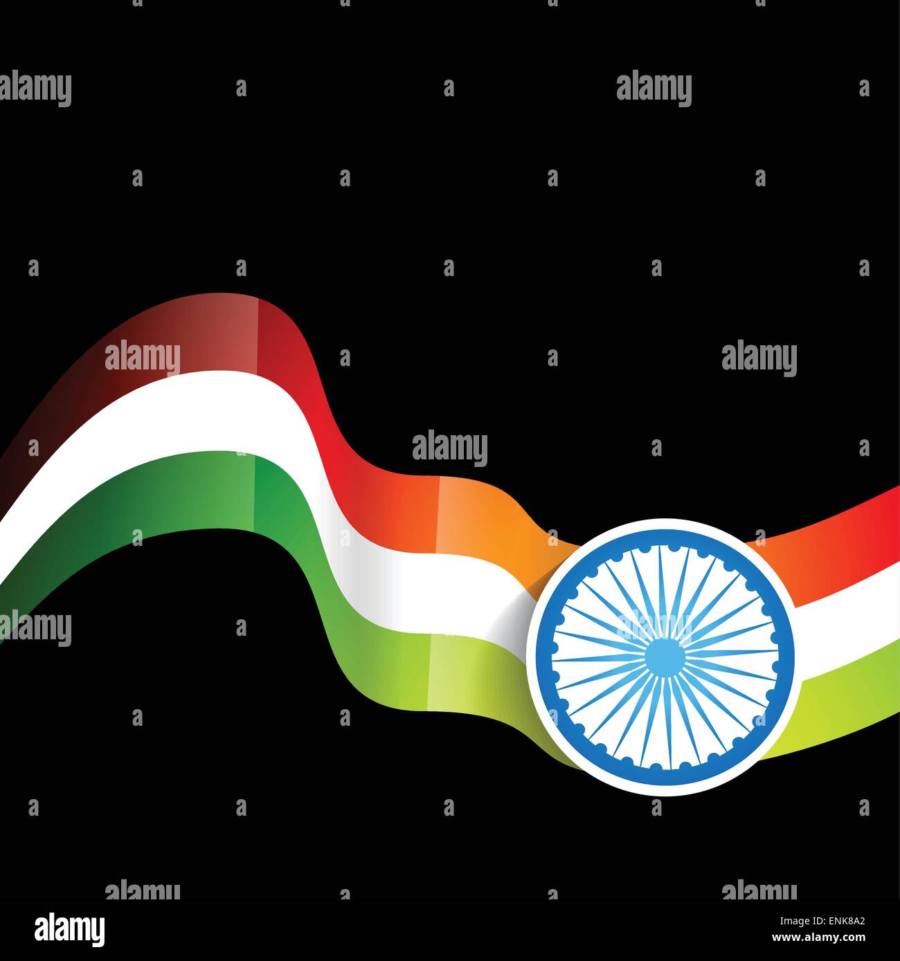 wave style indian flag background design Stock Vector Image & Art - Alamy