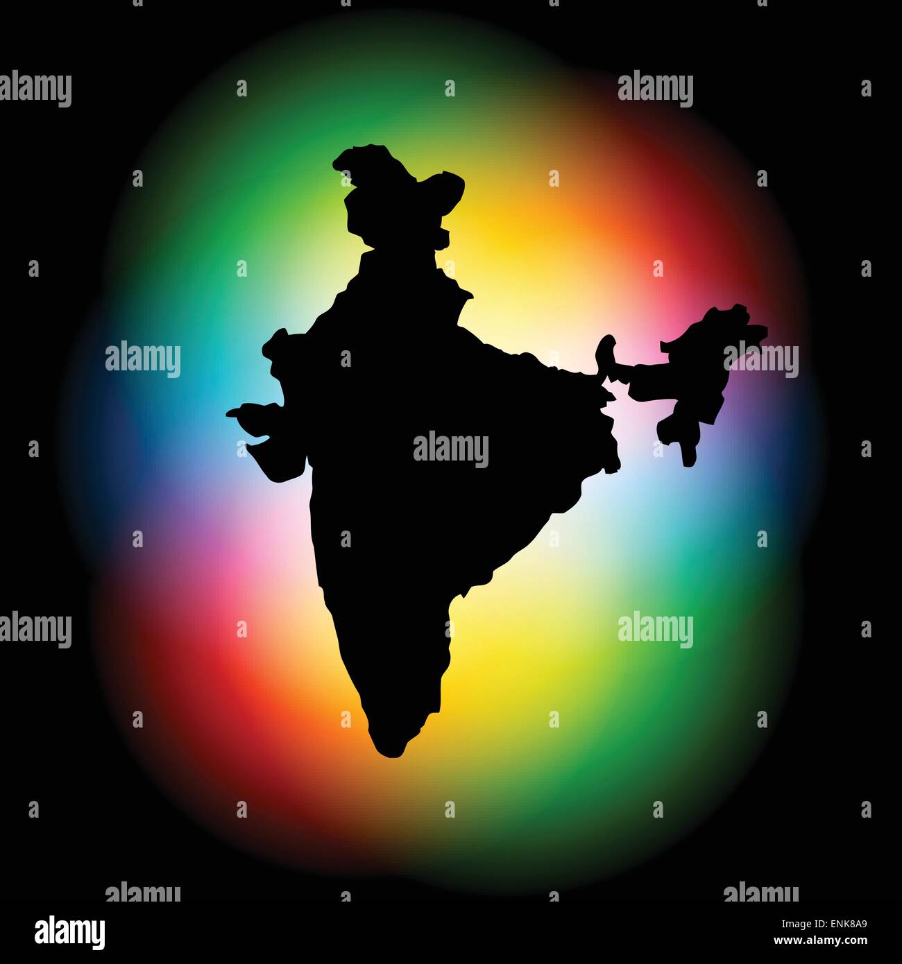 Map india tricolor vector design hi-res stock photography and images ...