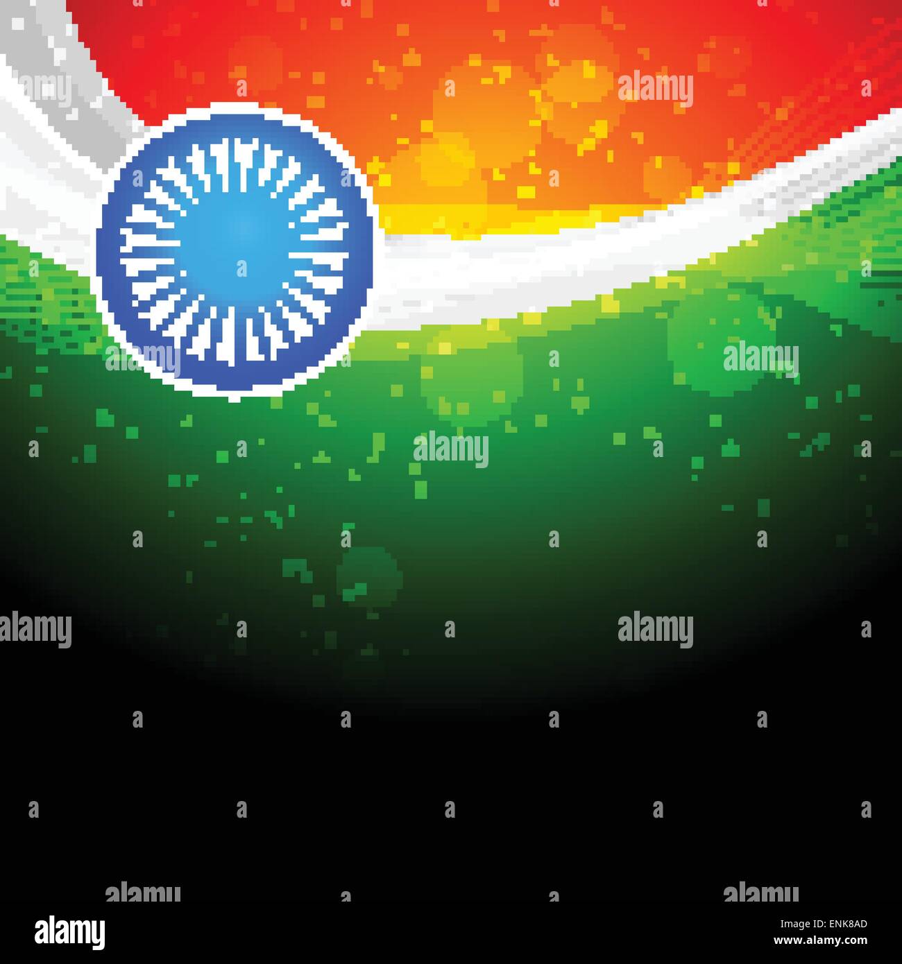 stylish indian flag wave background Stock Vector Image & Art - Alamy