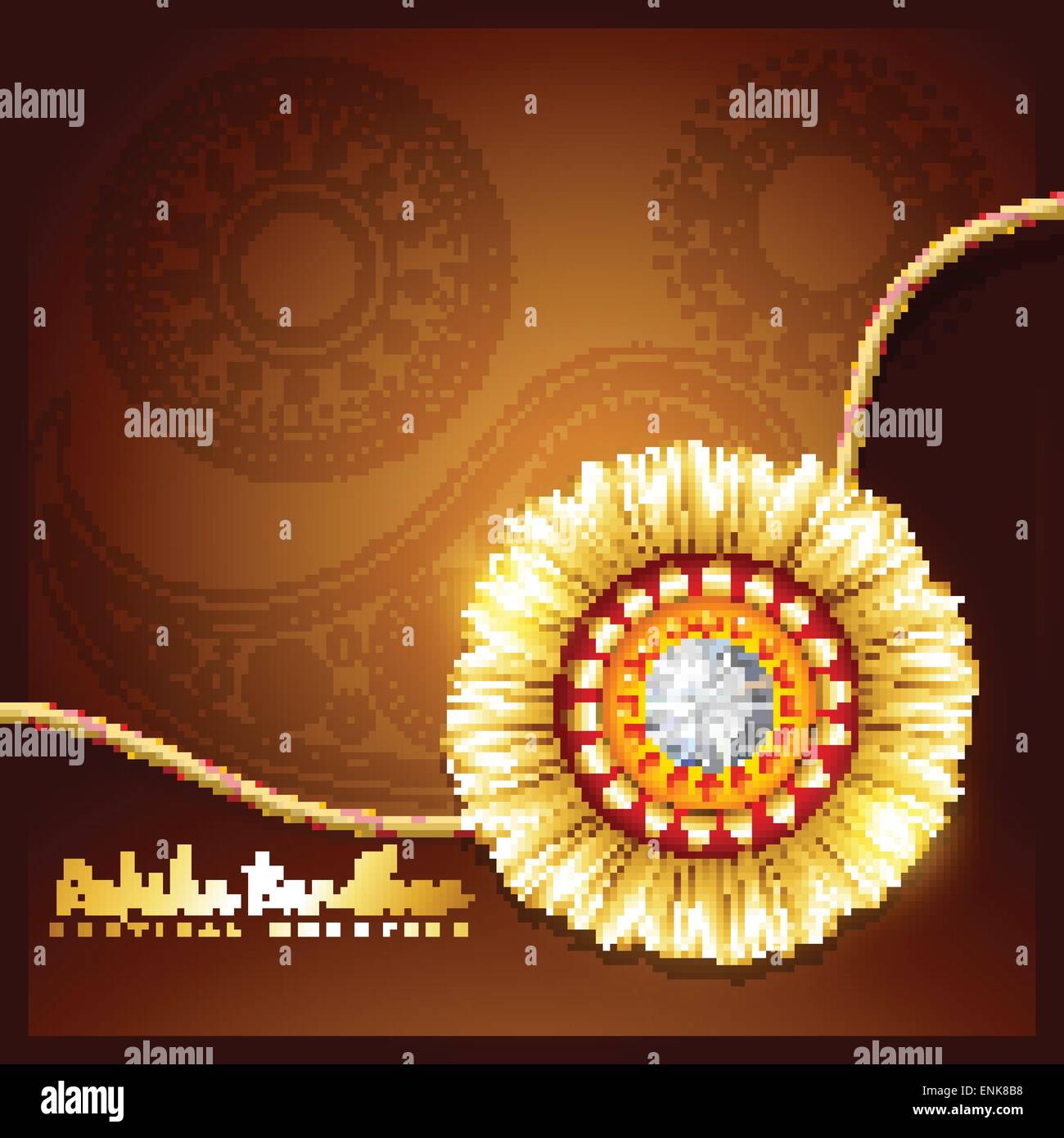 stylish rakhi background with space for your text Stock Vector Image ...
