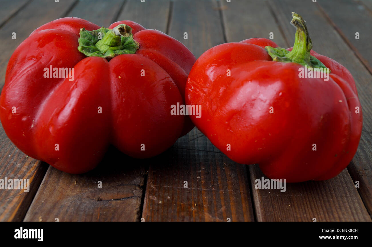 Spanish paprika fresh ripe red bell peppers Stock Photo - Alamy