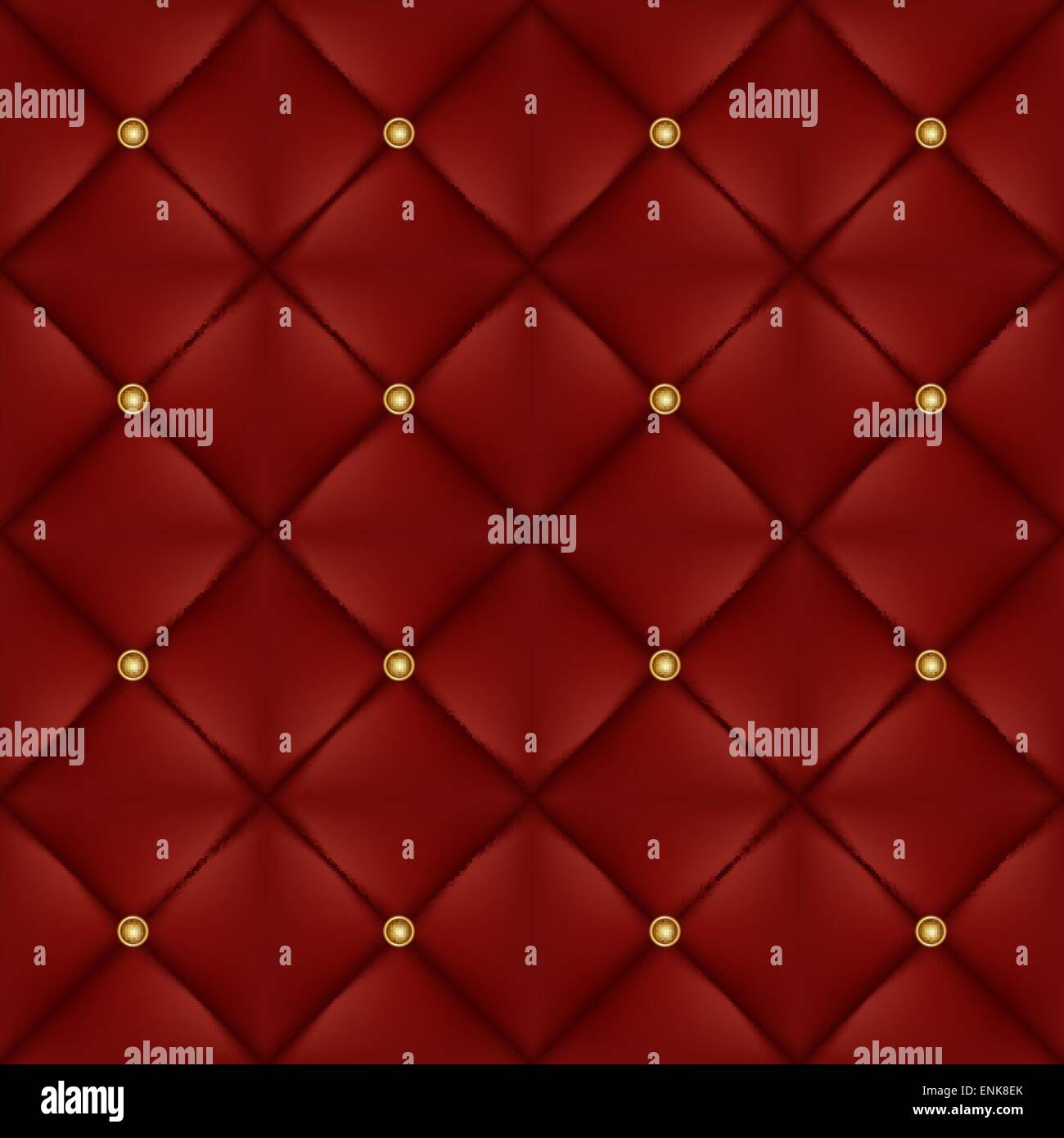 upholstery seamless pattern with gold buttons - vector illustration ...