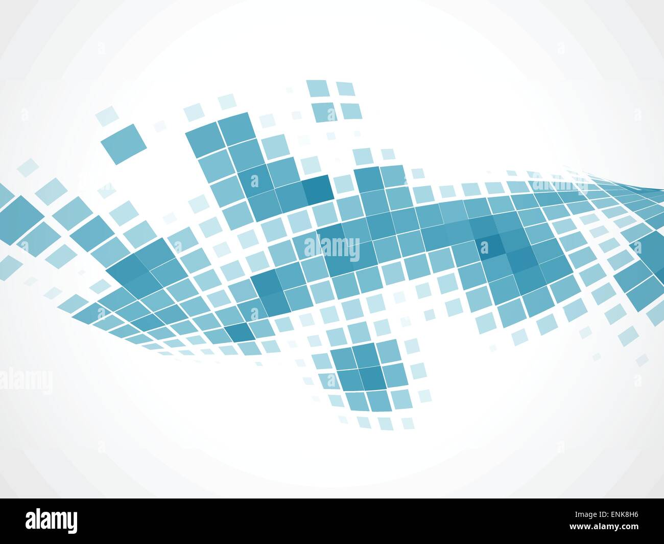 vector blue mosaic wave background illustration Stock Vector Image ...
