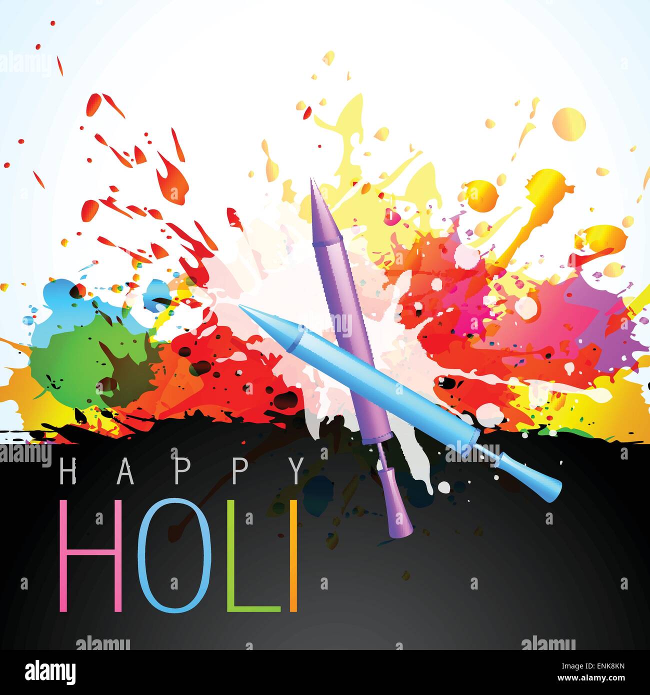 beautiful colorful background of holi festival Stock Vector Image & Art ...