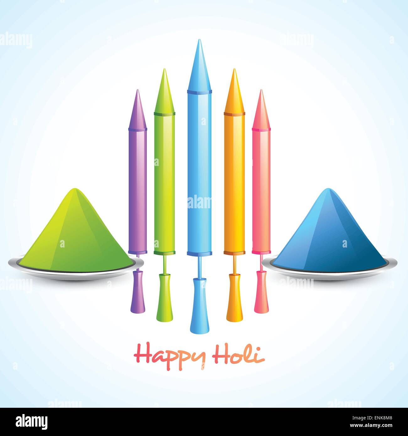 Vector background of pichkari and gulal. Holi festival Stock Vector ...