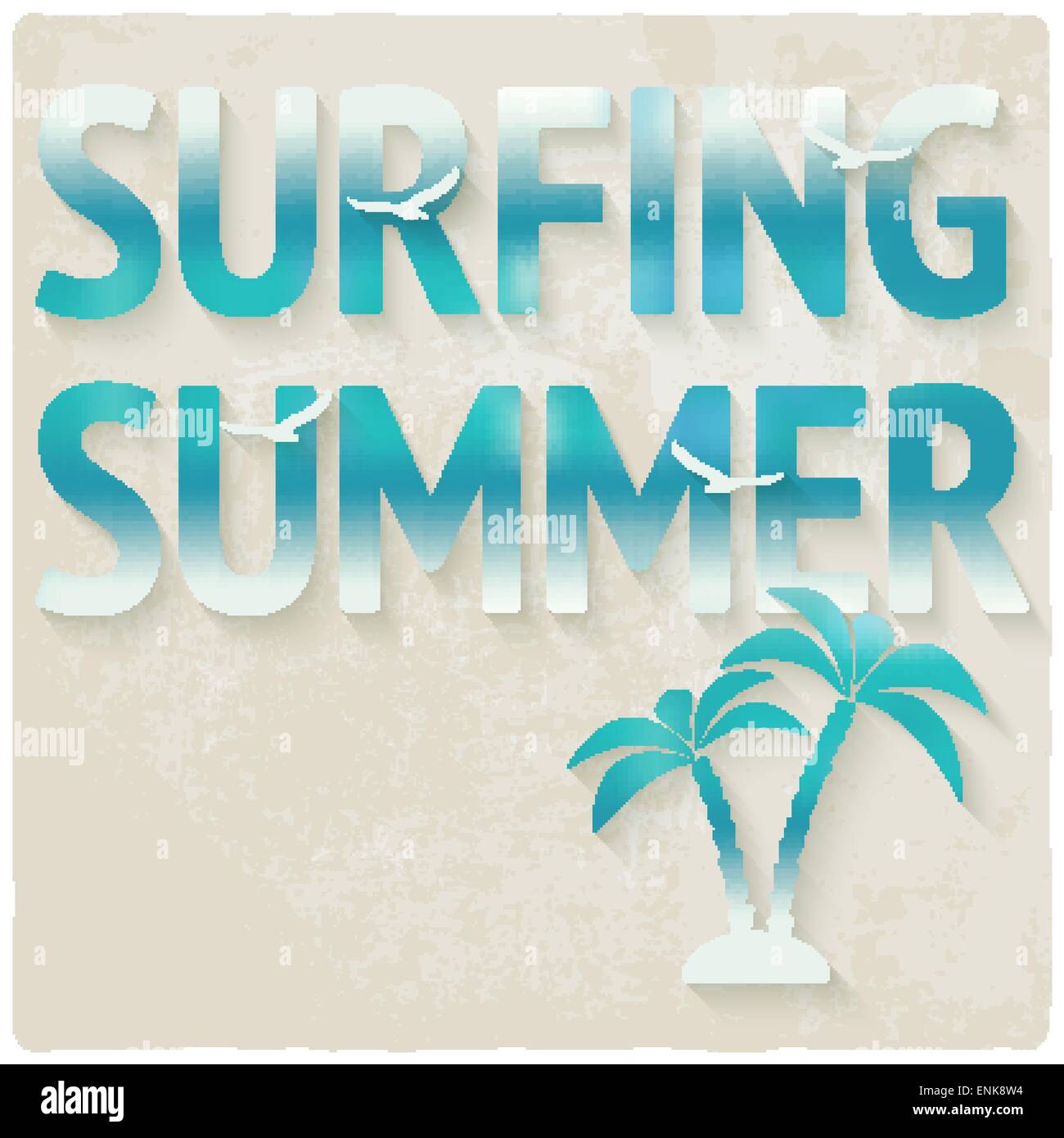 surfing beach summer background - vector illustration. eps 10 Stock ...