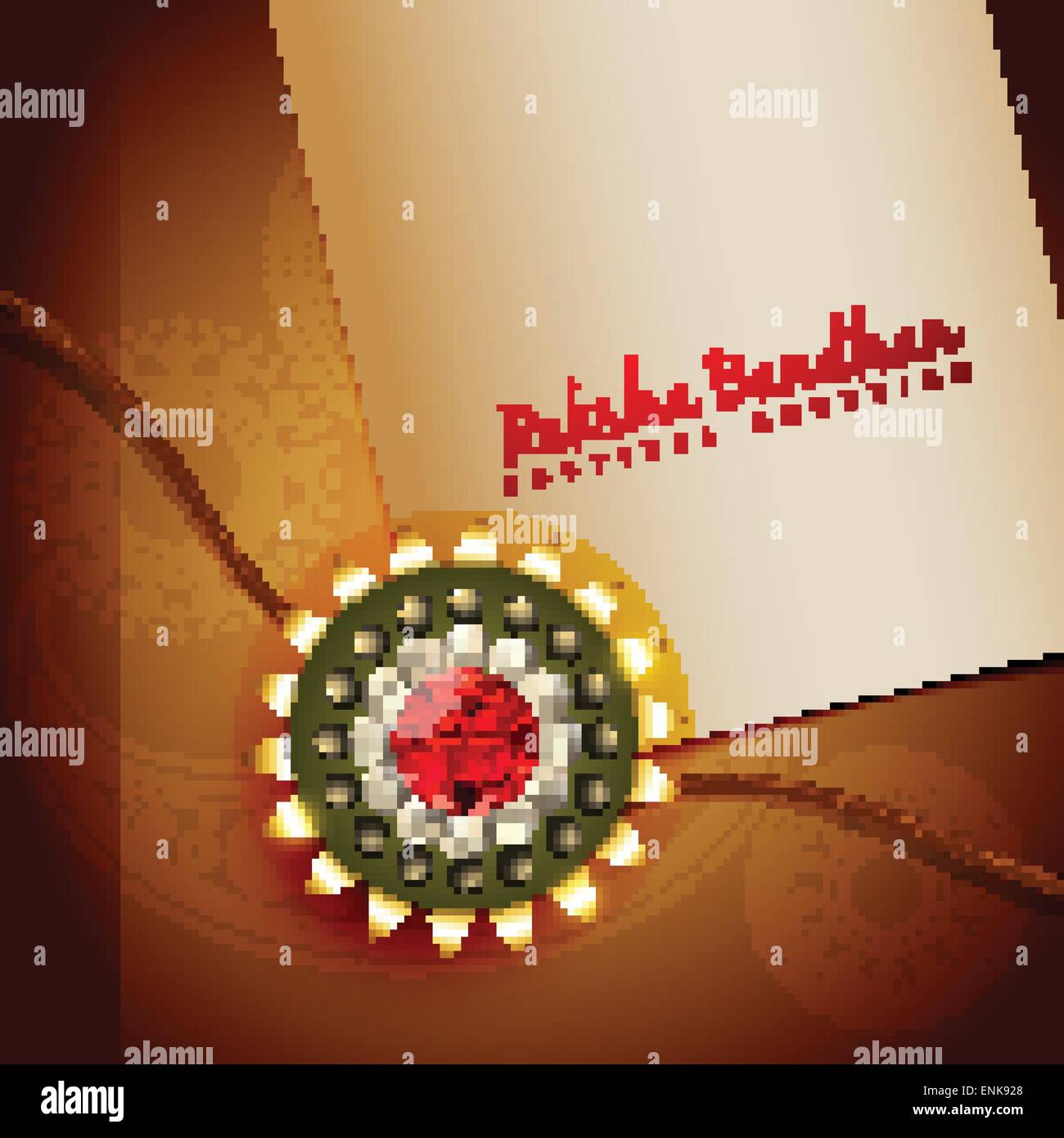 beautiful rakhi for hindu rakshabandhan festival Stock Vector Image ...