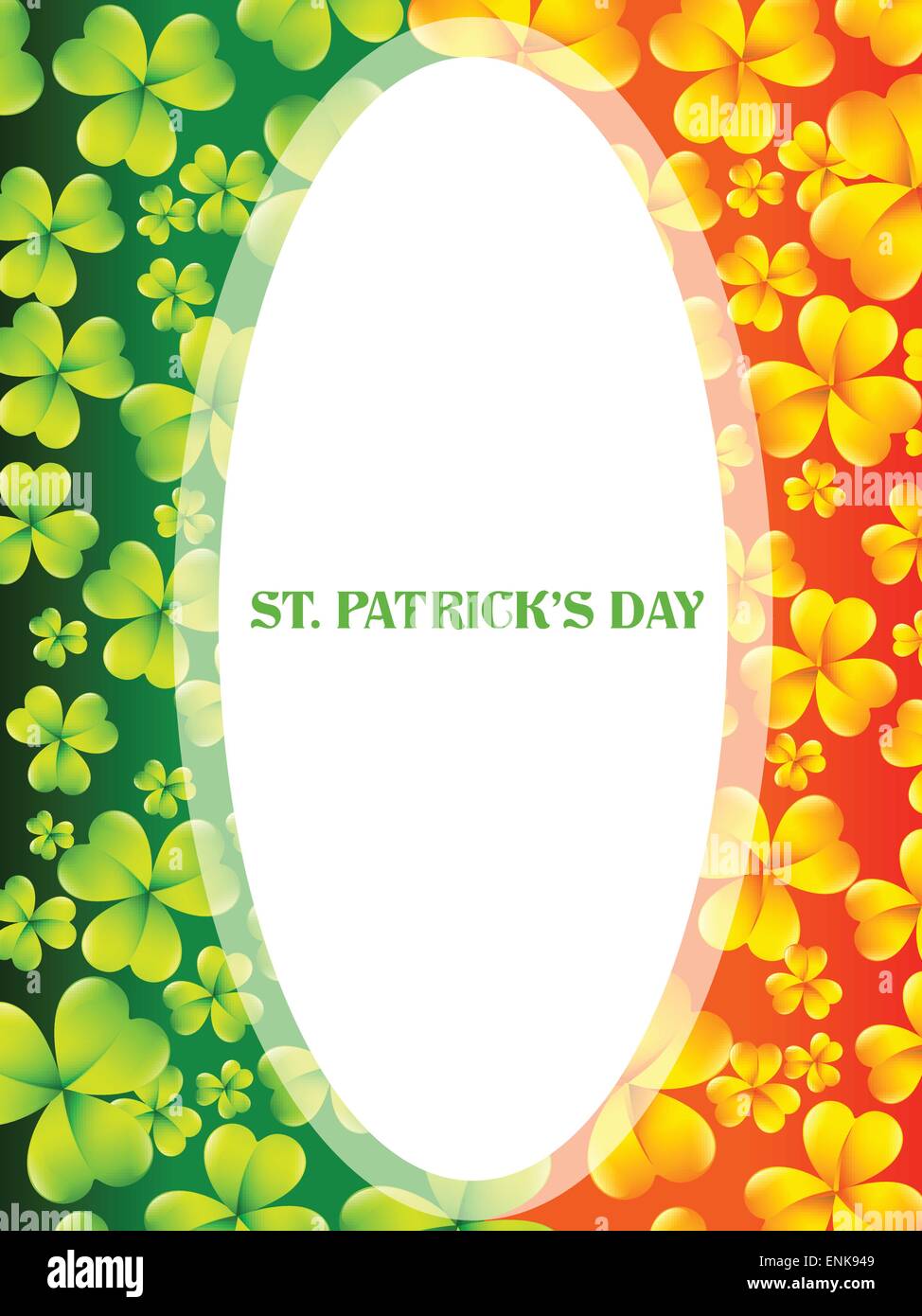 Shamrock in irish flag Stock Vector Images - Alamy
