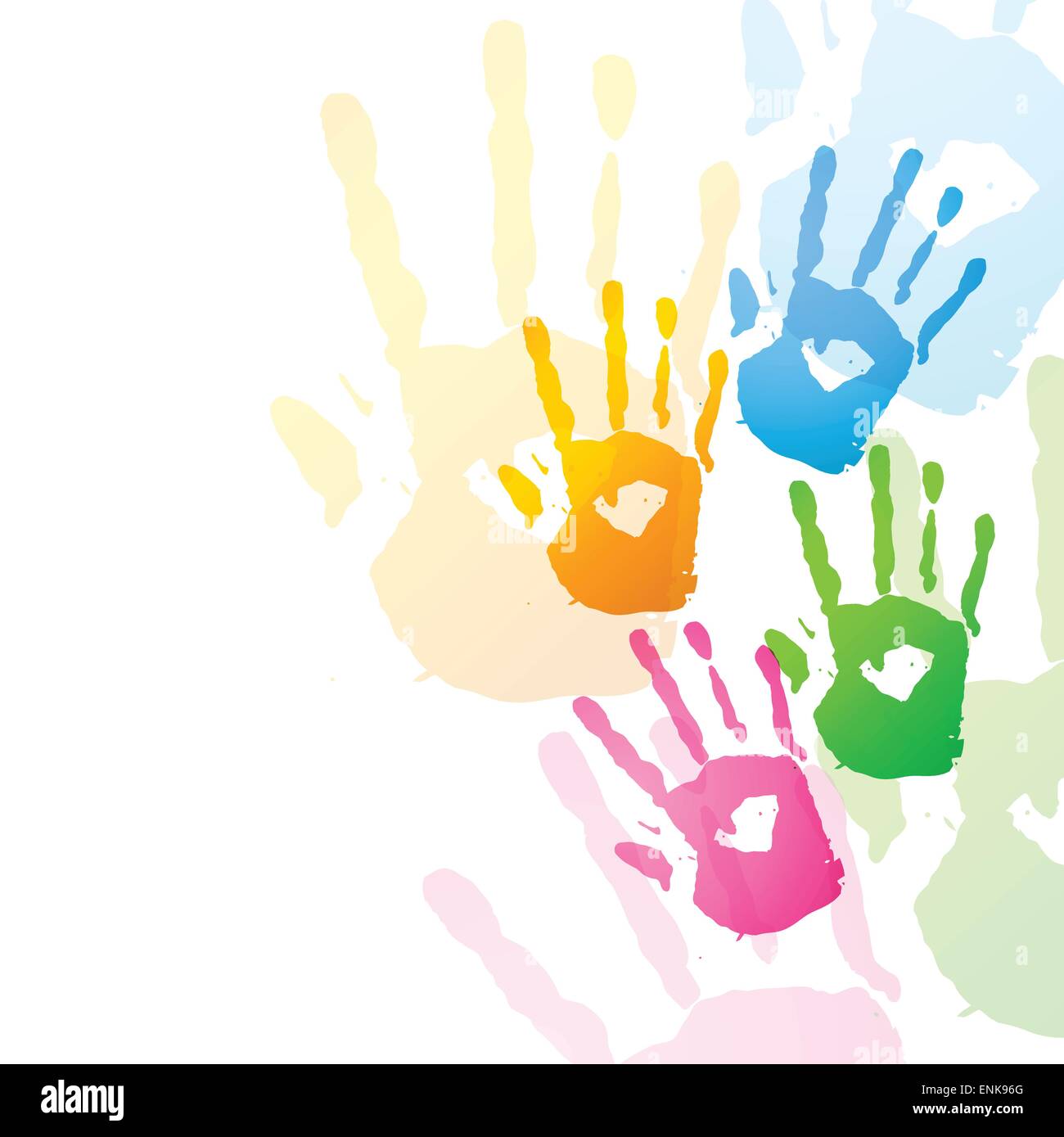 vector colorful hands design illustration Stock Vector Image & Art - Alamy