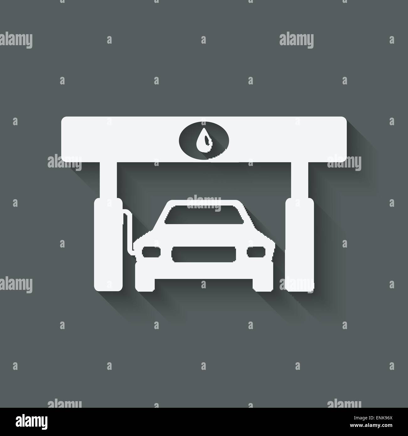 Road with gas stations Stock Vector Images - Alamy