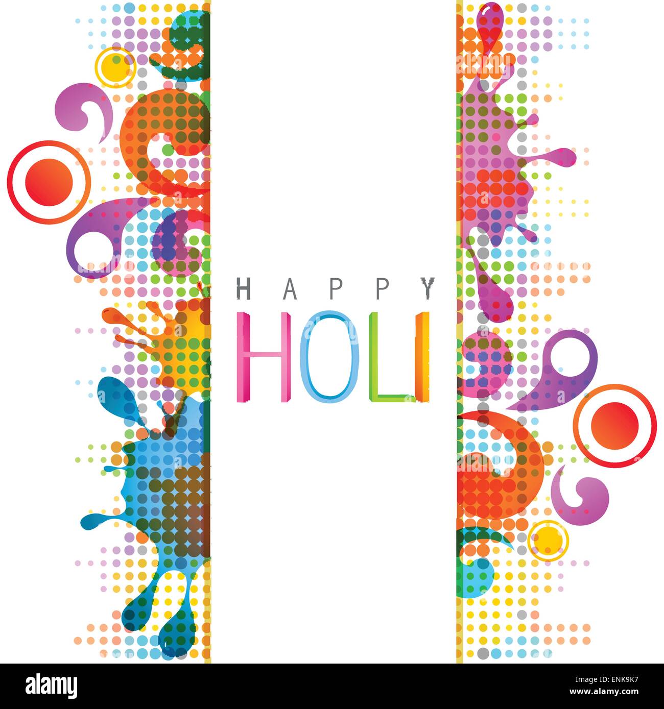 beautiful colorful indian festival holi background Stock Vector Image ...
