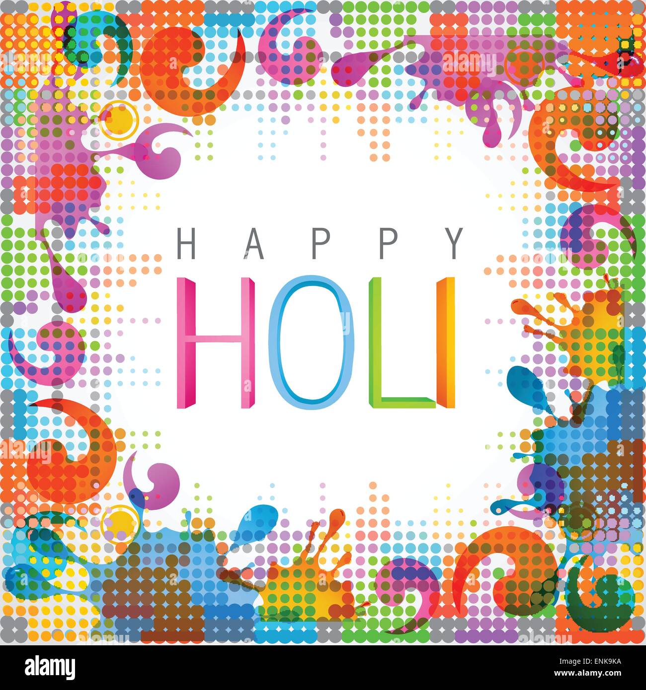 beautiful colorful indian festival holi background Stock Vector Image ...