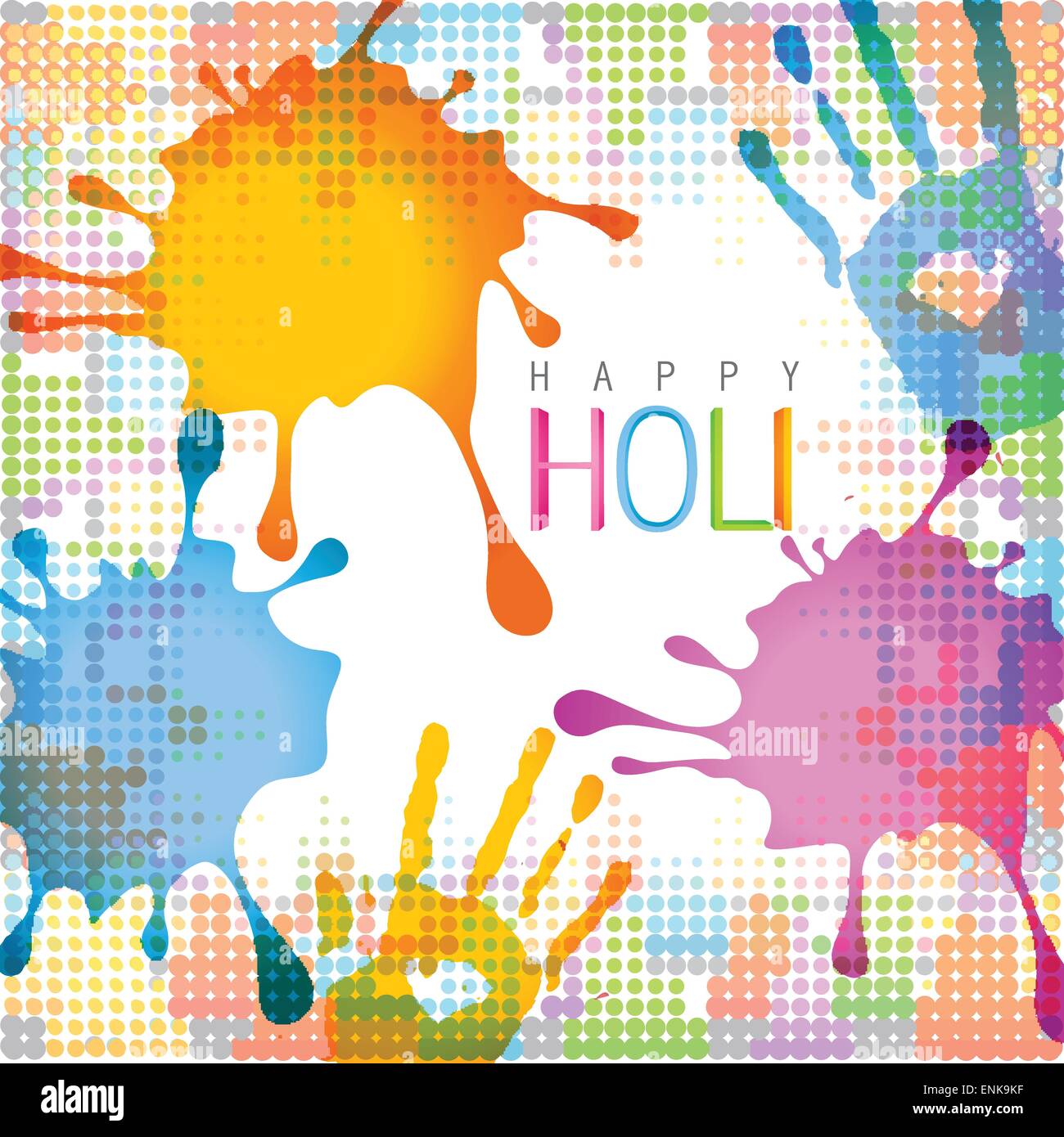 beautiful colorful holi background design illustration Stock Vector ...