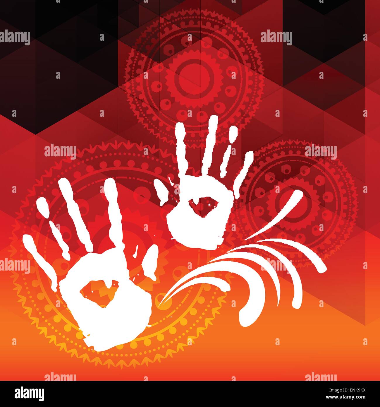 vector abstract holi hand design Stock Vector Image & Art - Alamy