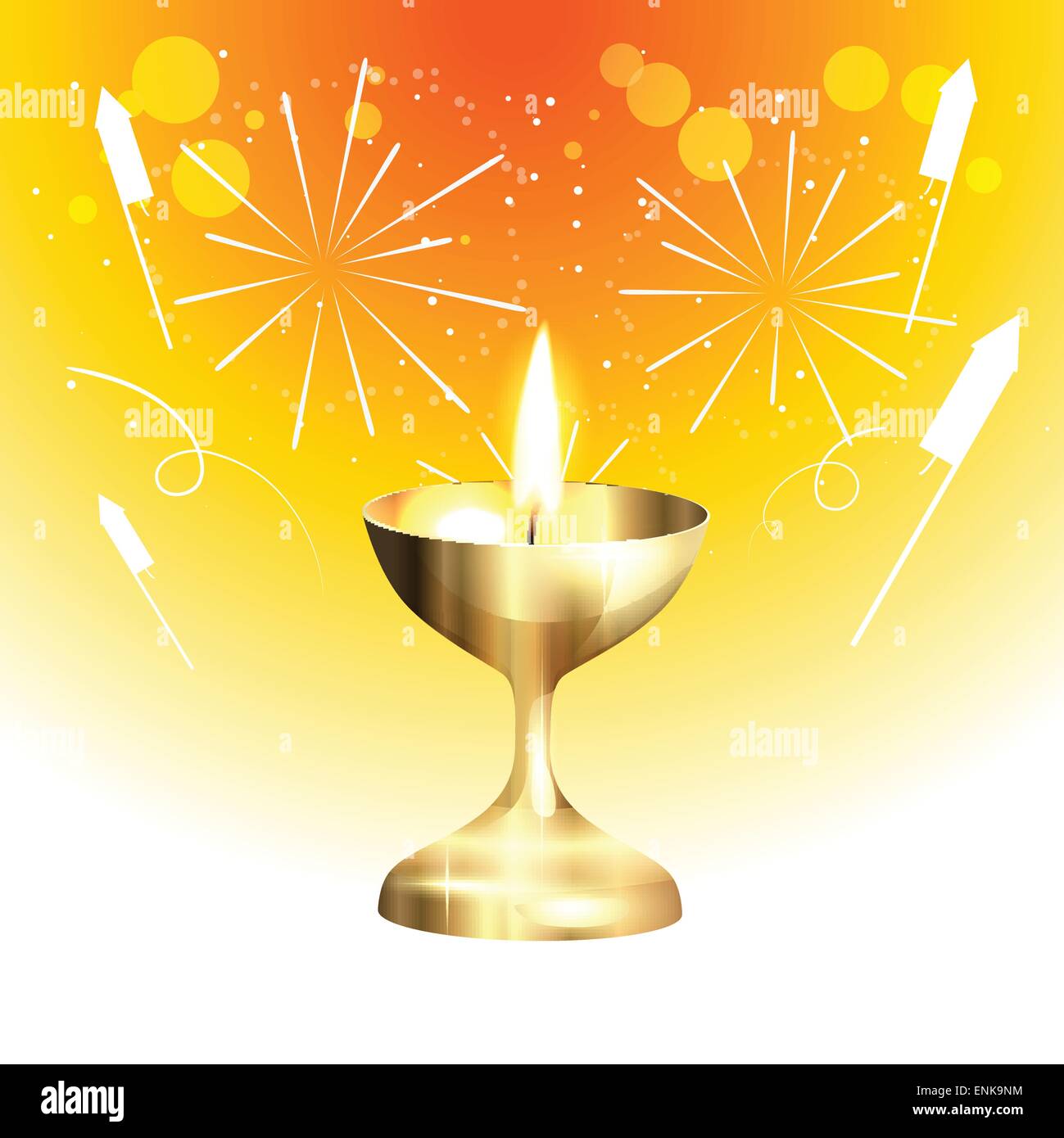 vector golden diya lamp design Stock Vector Image & Art - Alamy