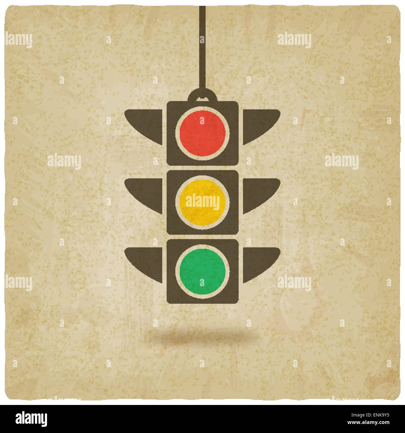 traffic light symbol old background Stock Vector Image & Art - Alamy