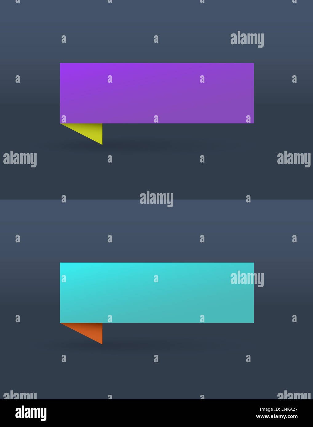 Vector set of simple bright banners in purple and blue colors Stock ...