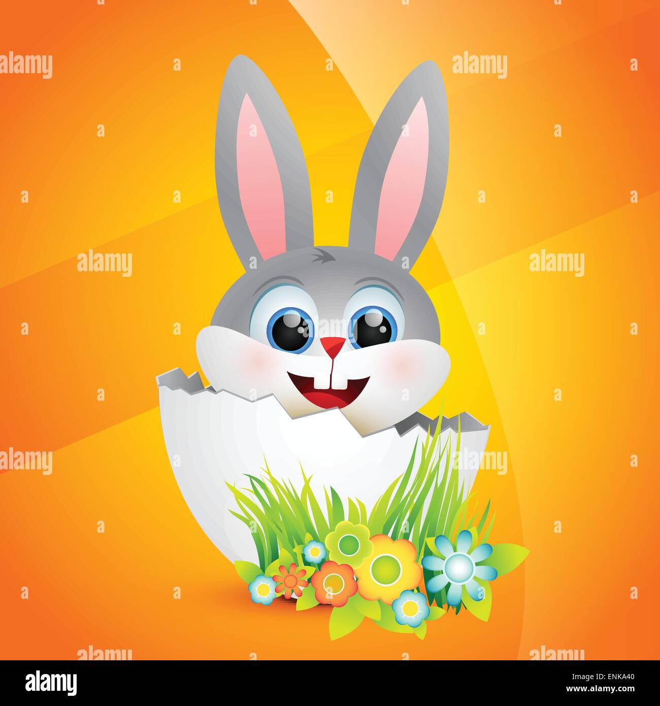 cute rabbit coming out of egg Stock Vector Image & Art - Alamy