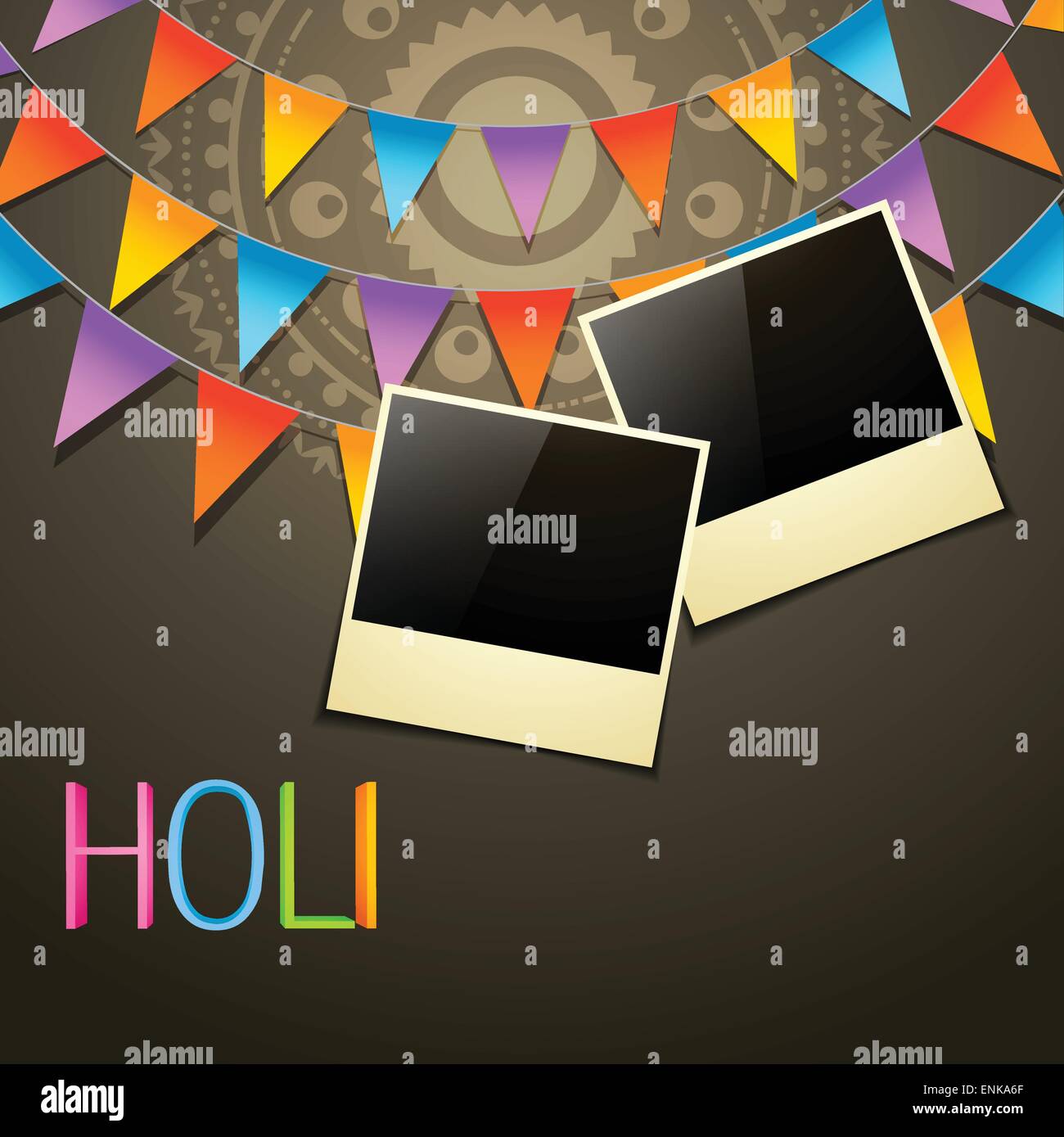holi festival background with photo frame Stock Vector Image & Art - Alamy