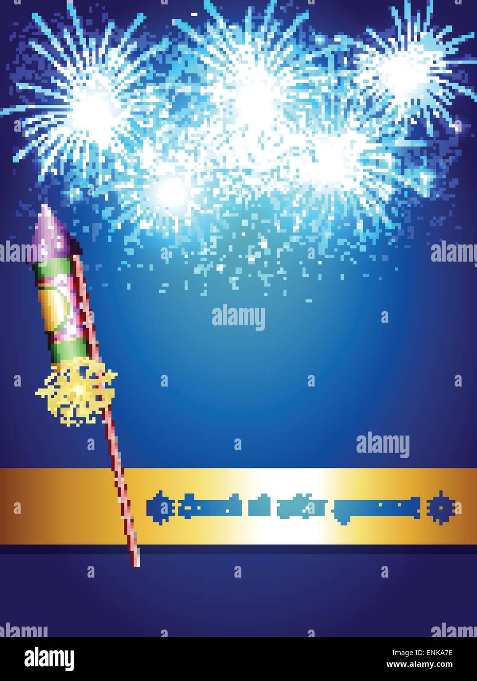 beautiful happy diwali fireworks illustration Stock Vector Image & Art ...