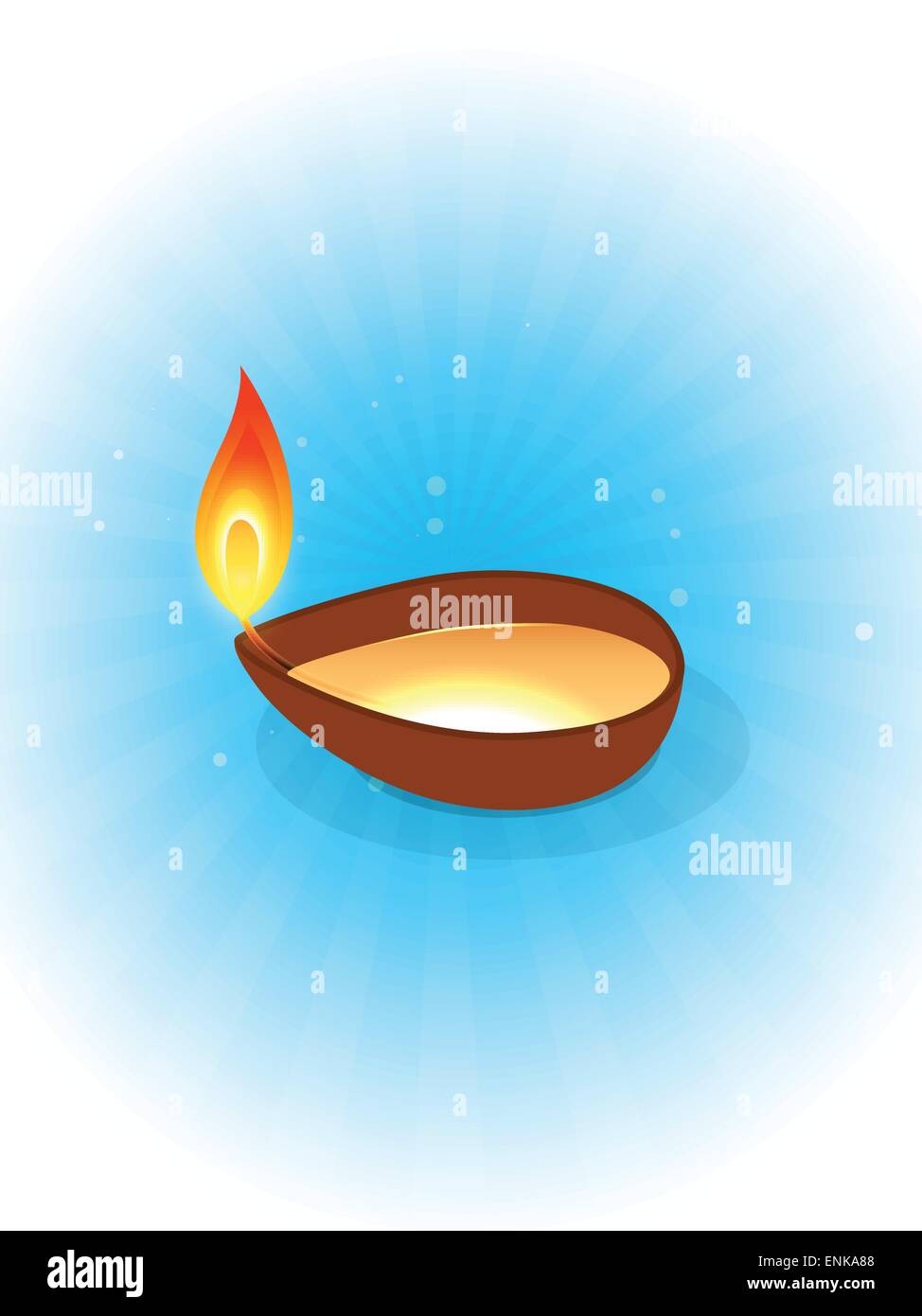 vector diwali festival diya on blue background Stock Vector Image & Art ...