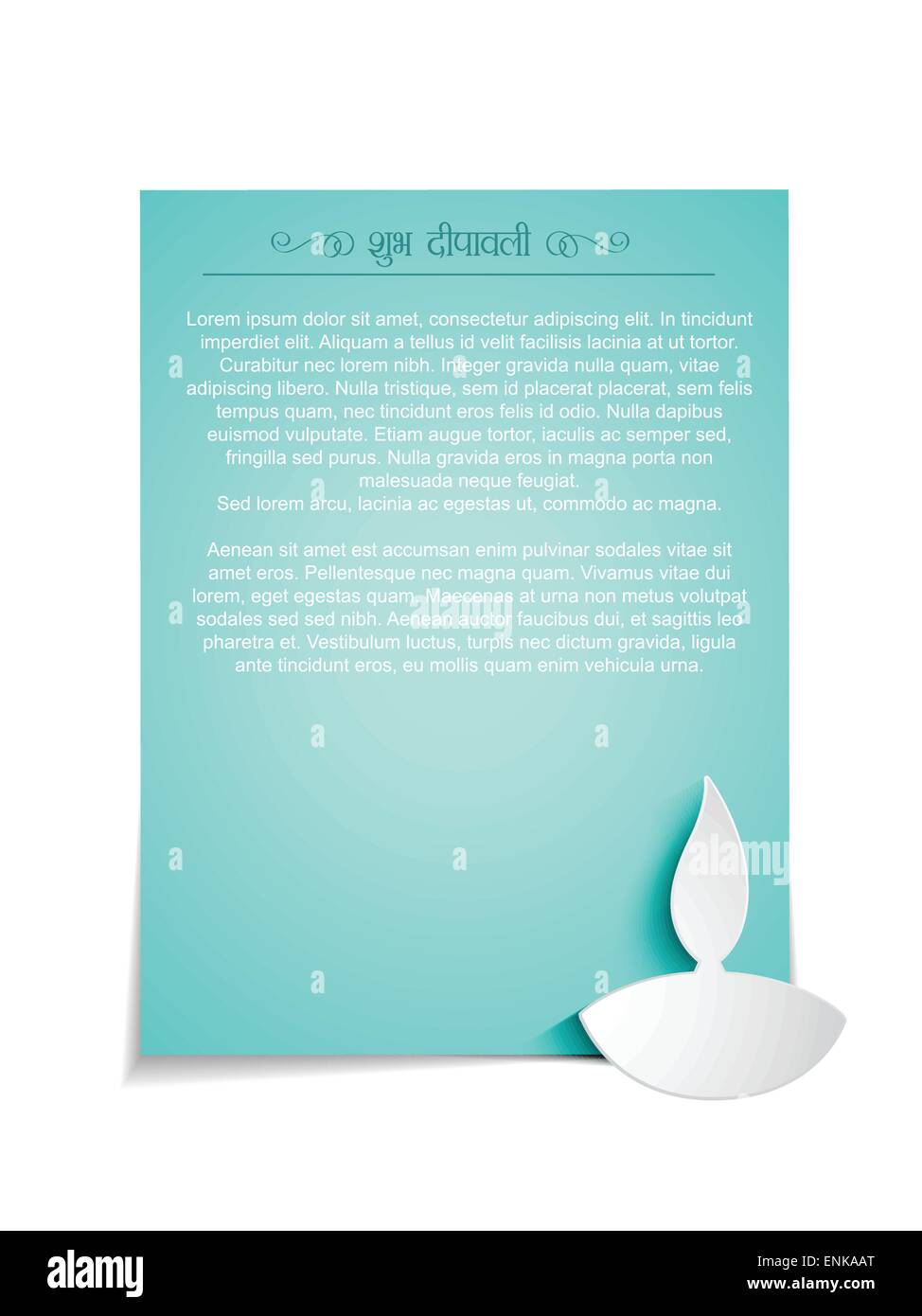 vector white diwali diya with space for your text Stock Vector Image ...