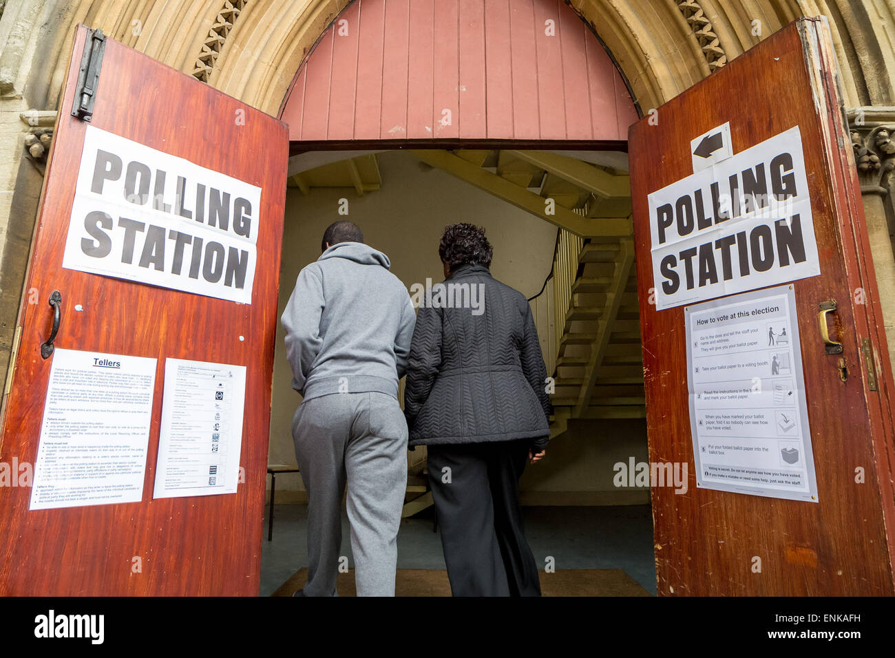 London, UK. 7th May, 2015. Polling Station at St. John’s Church in ...