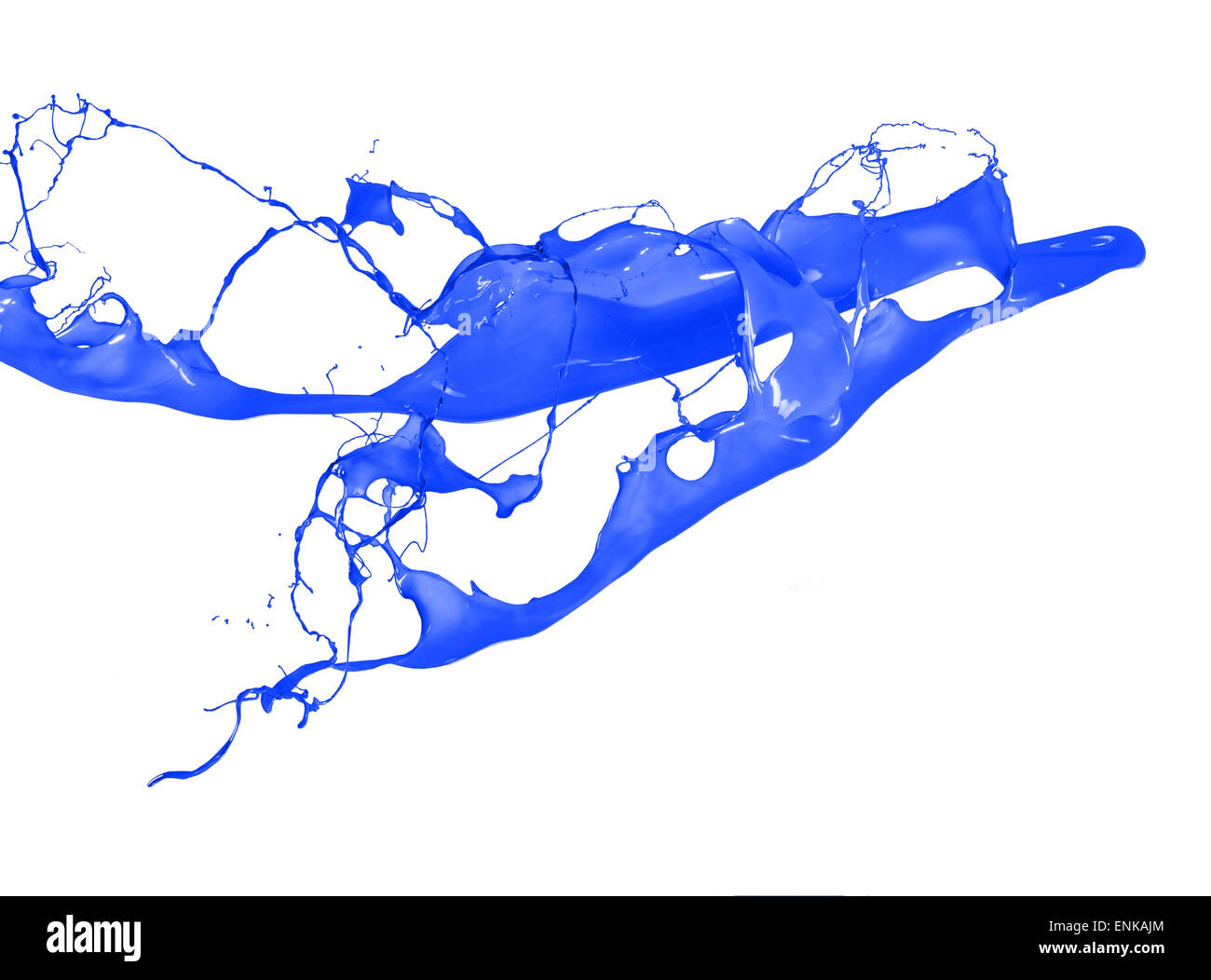 Blue splash isolated on white background Stock Photo - Alamy