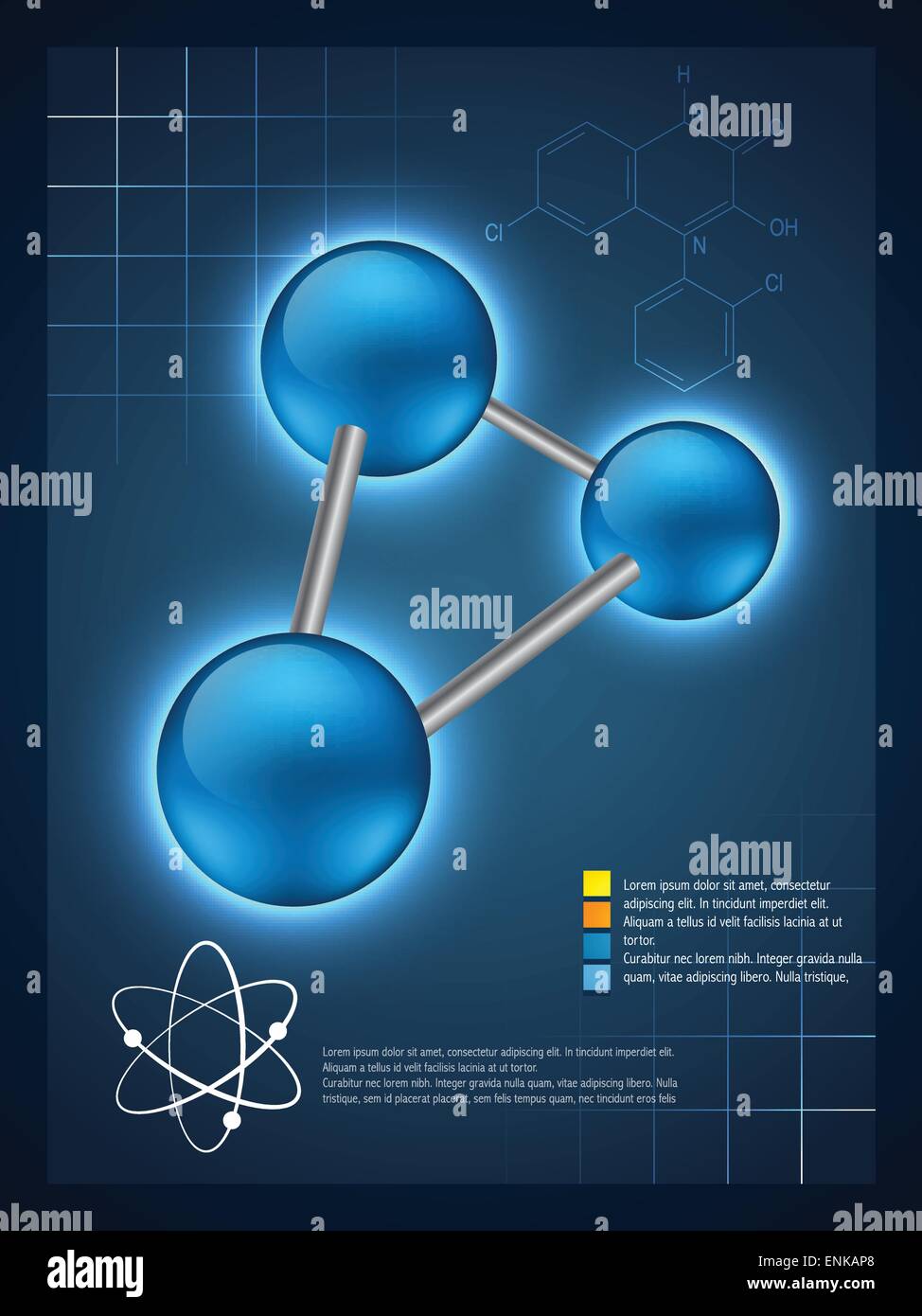 vector 3d molecular infographic template design Stock Vector Image ...